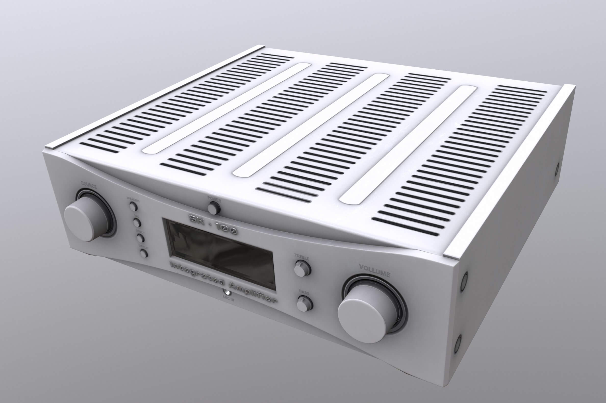 Hi-Fi Integrated Power Amplifier Stereo 3D Model by VladimirAnisimov