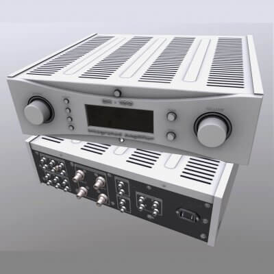 Hi-Fi Integrated Power Amplifier Stereo 3D Model by VladimirAnisimov