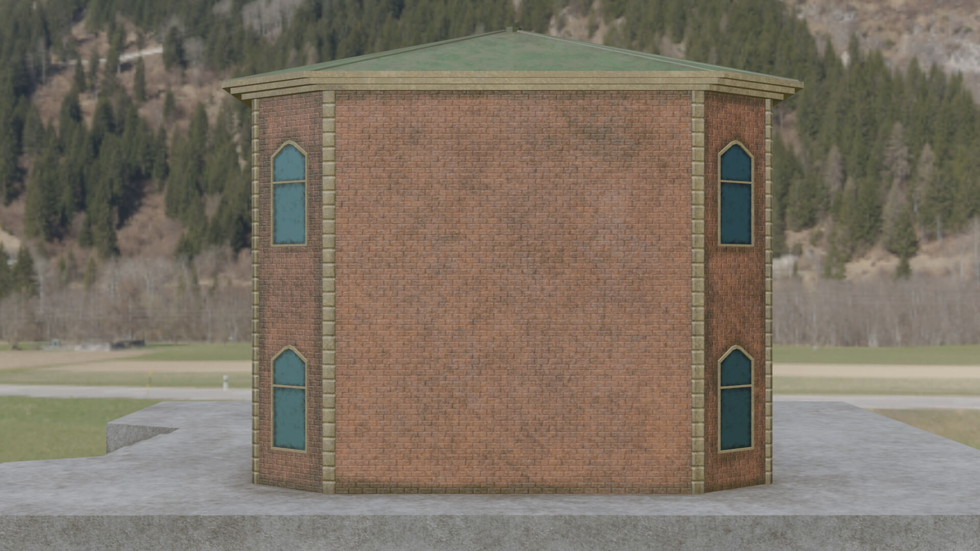 Brick House Low Poly - 3D Model by VladyslavVlad