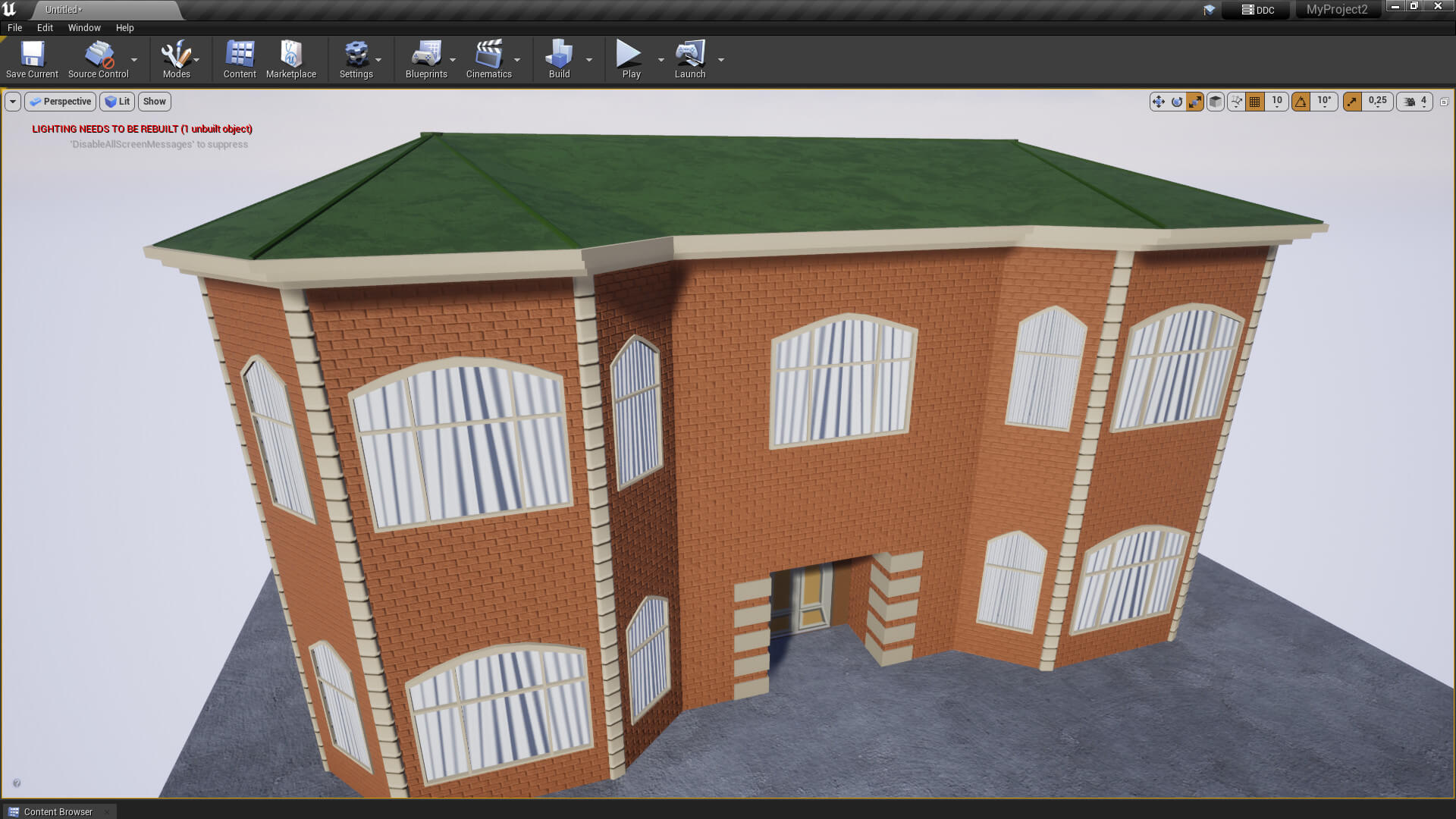 Brick House Low Poly - 3D Model by VladyslavVlad