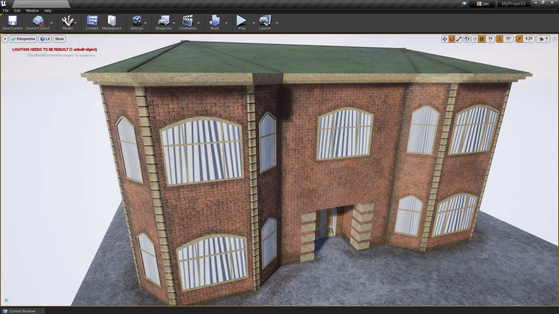 Brick House Low Poly - 3D Model by VladyslavVlad