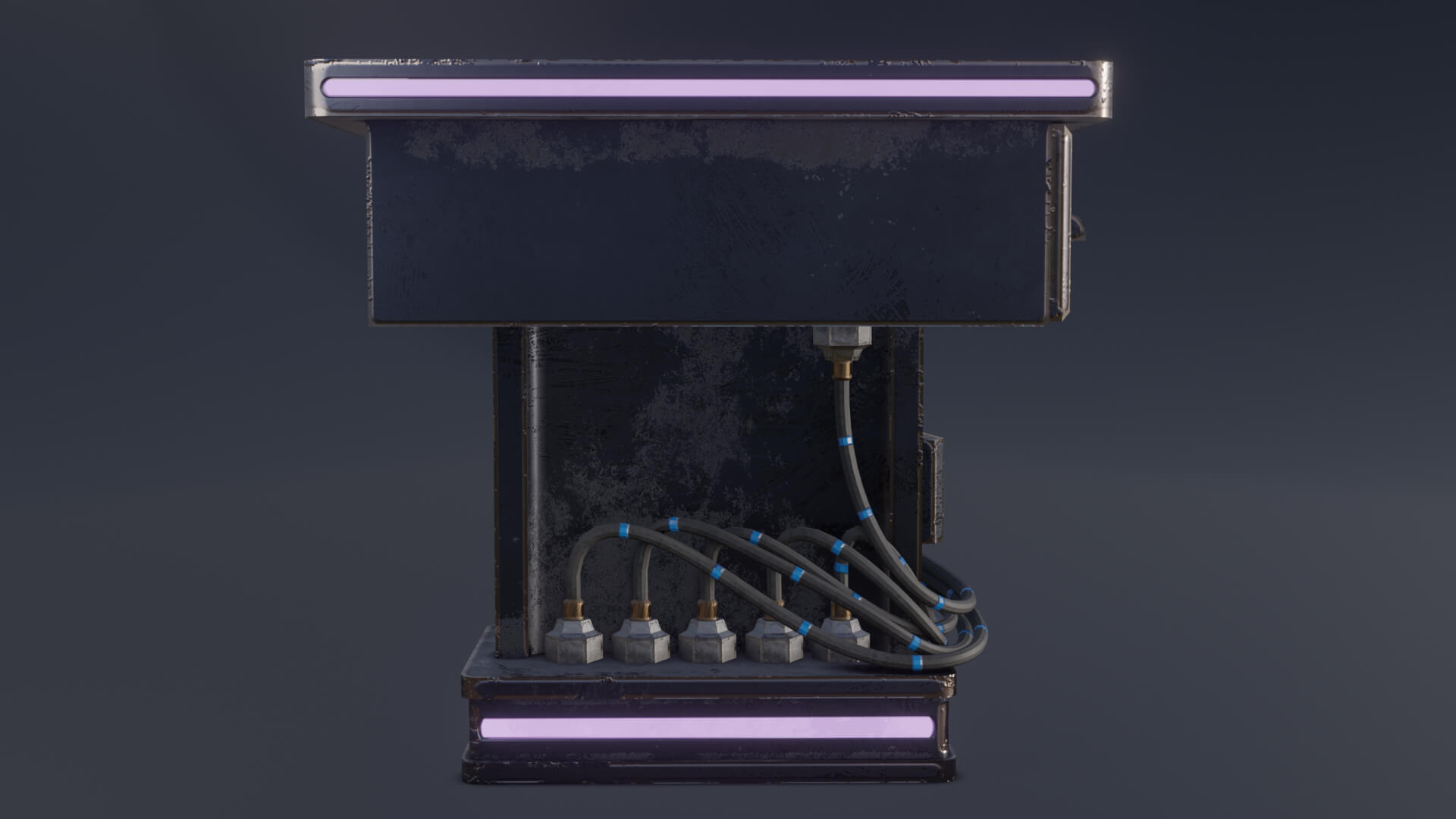 Cyber Table Blue 1 - 3D Model by VladyslavVlad