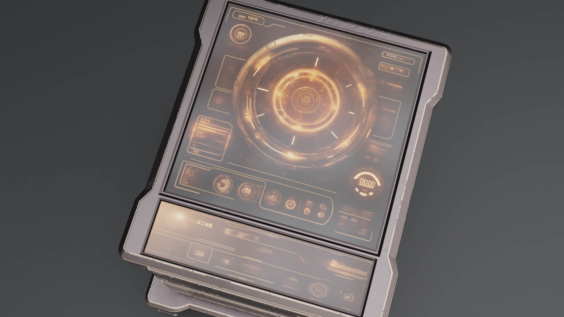 Cyber Table Brown - 3D Model by VladyslavVlad