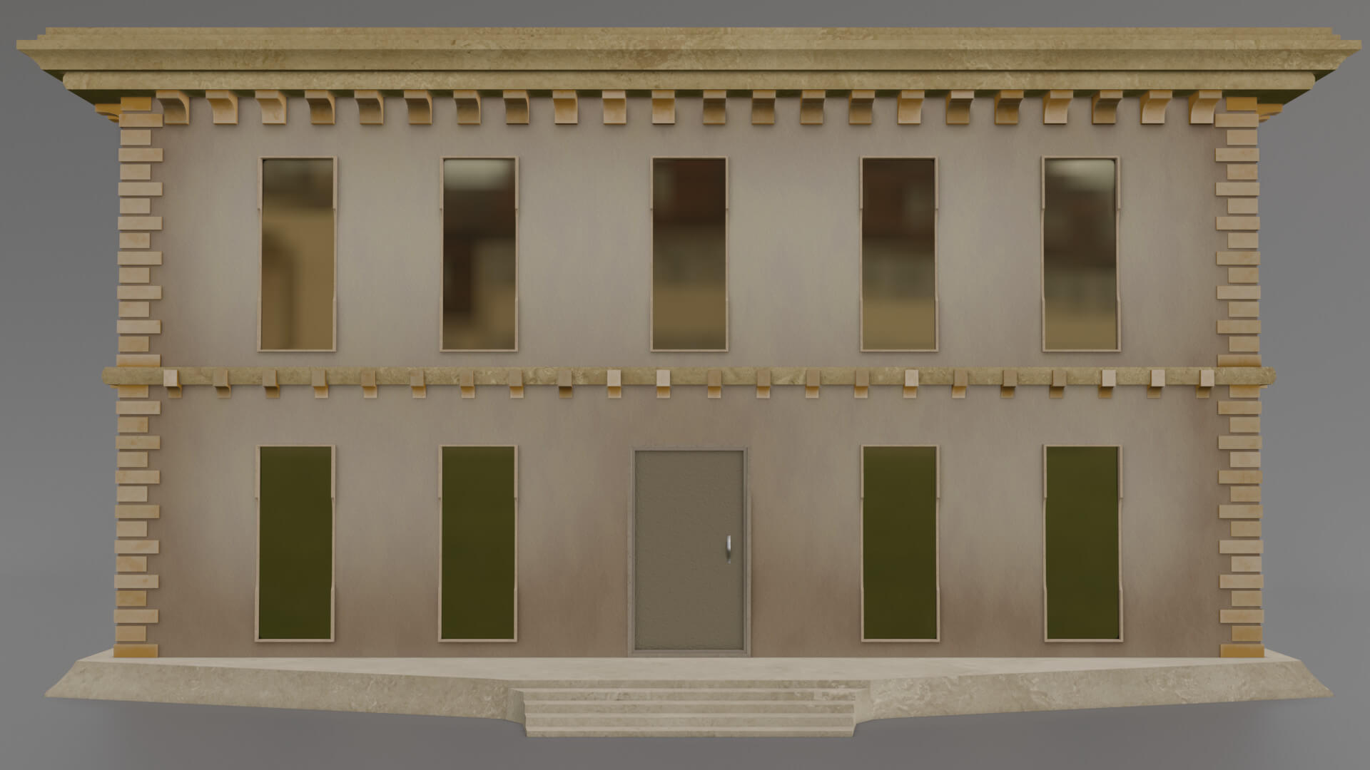 Free House gold - Free 3D Model by VladyslavVlad