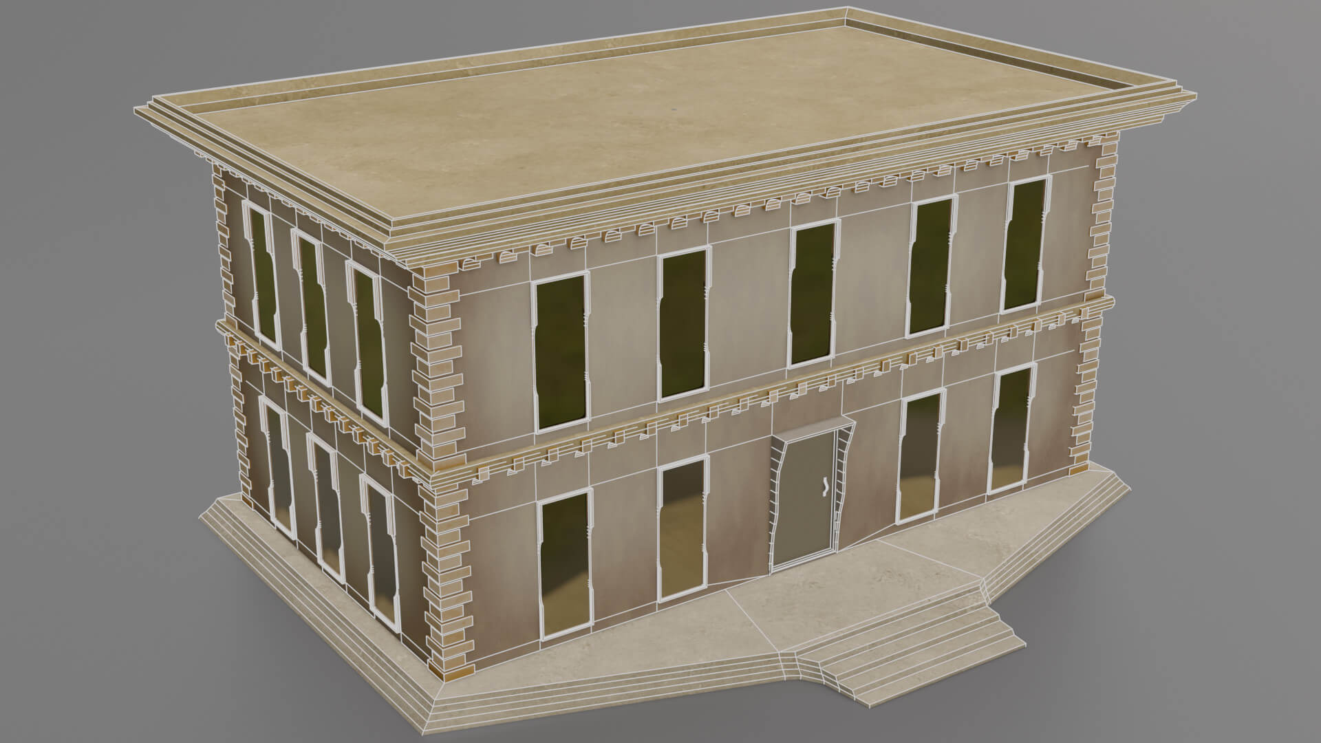 Free House gold - Free 3D Model by VladyslavVlad