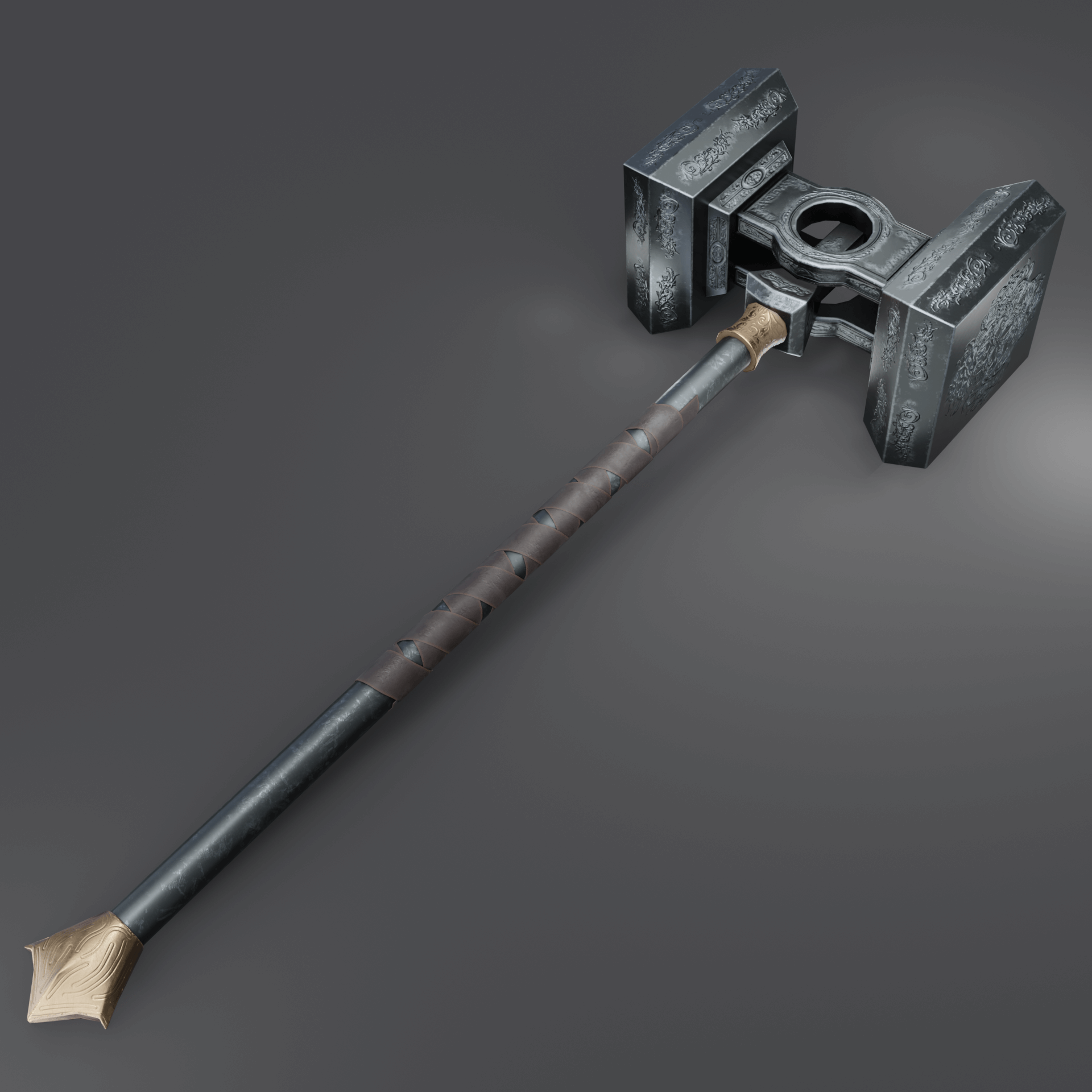 Hammer Metal 08 3D Render, Digital Art by VladyslavVlad