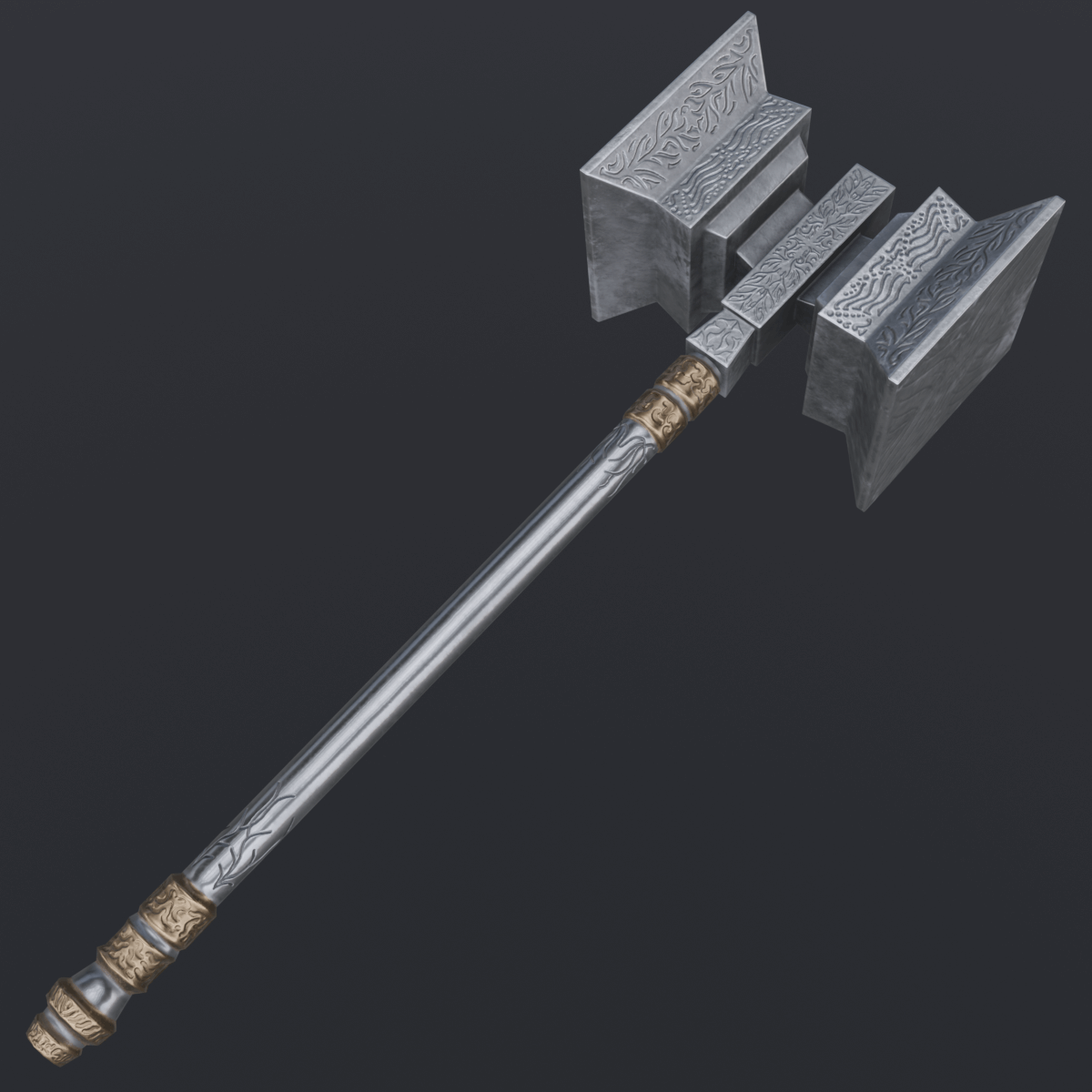 Hammer Metal 2 3D Render, Digital Art by VladyslavVlad