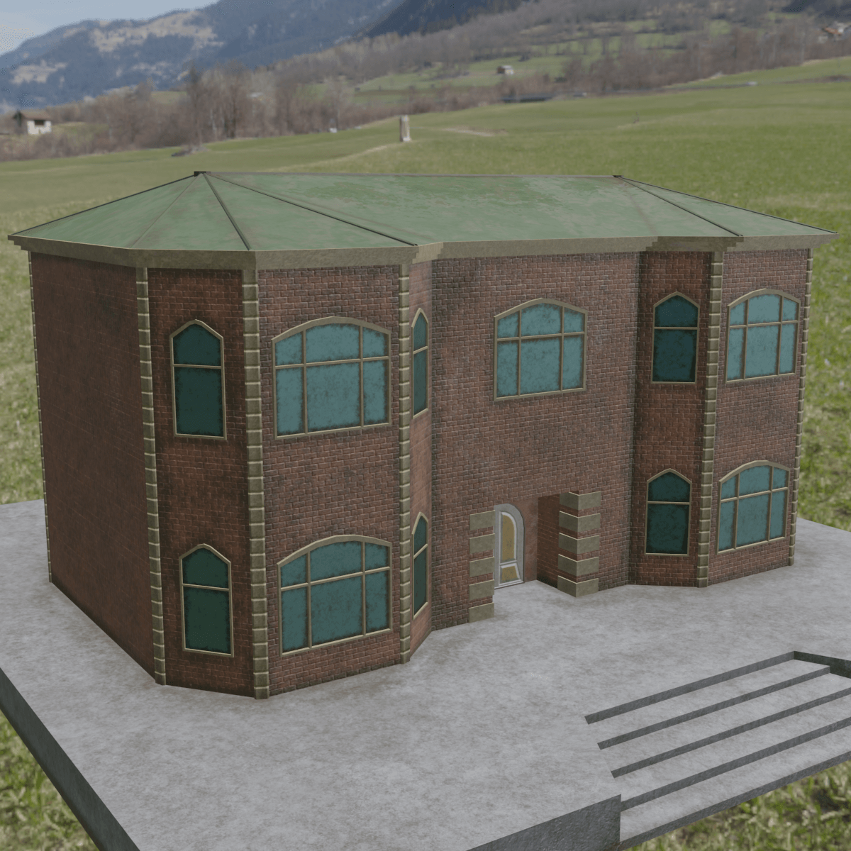 House Brick 3D Render | RenderHub Gallery