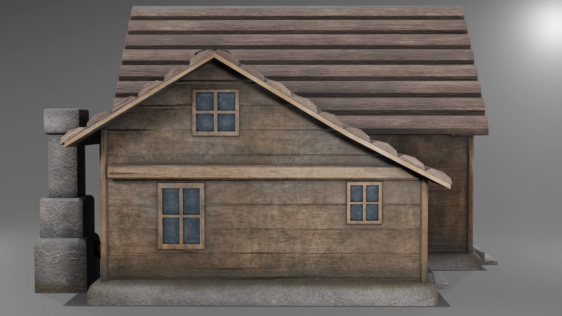 Old Wooden Tavern With a Sign - 3D Model by VladyslavVlad