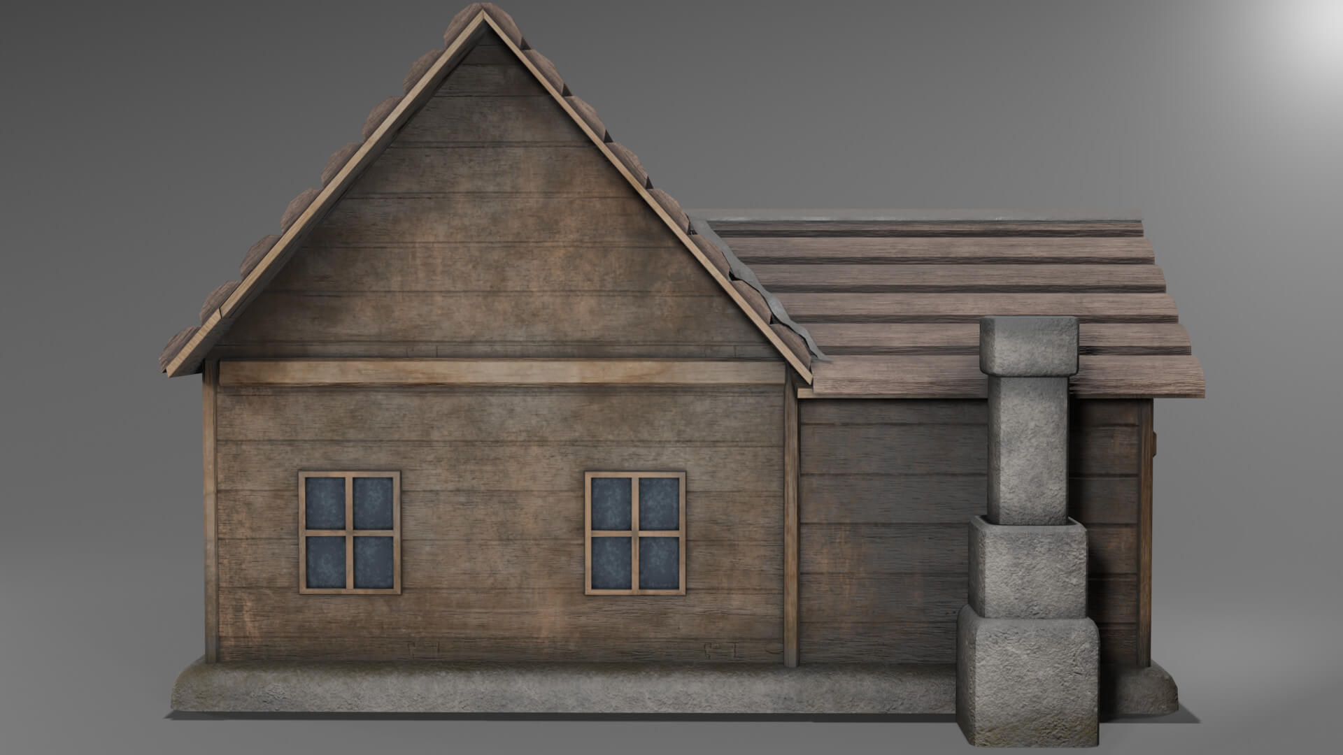Old Wooden Tavern With a Sign - 3D Model by VladyslavVlad