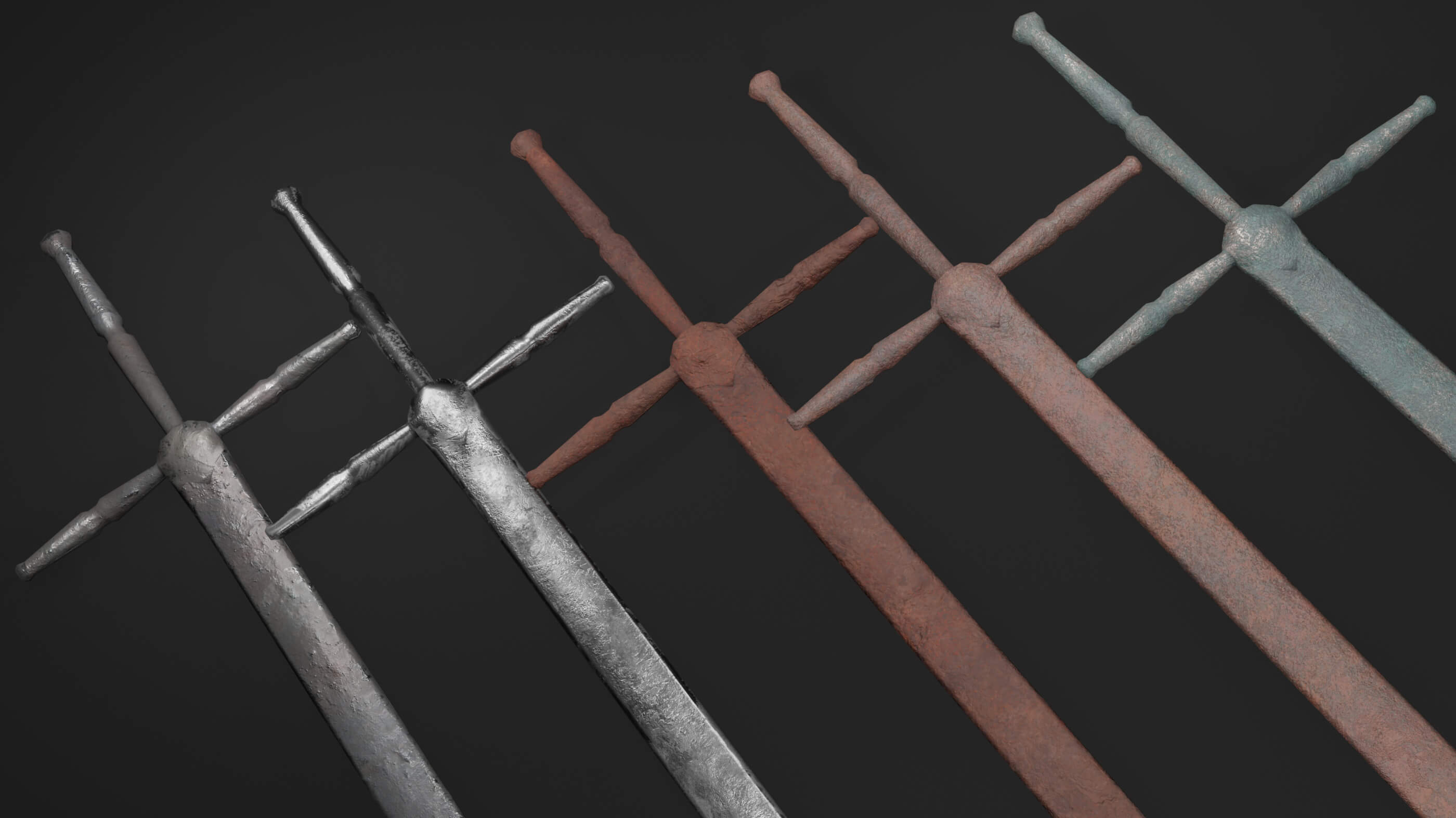 Ruined and Rusty Swords - Free 3D Model by VladyslavVlad