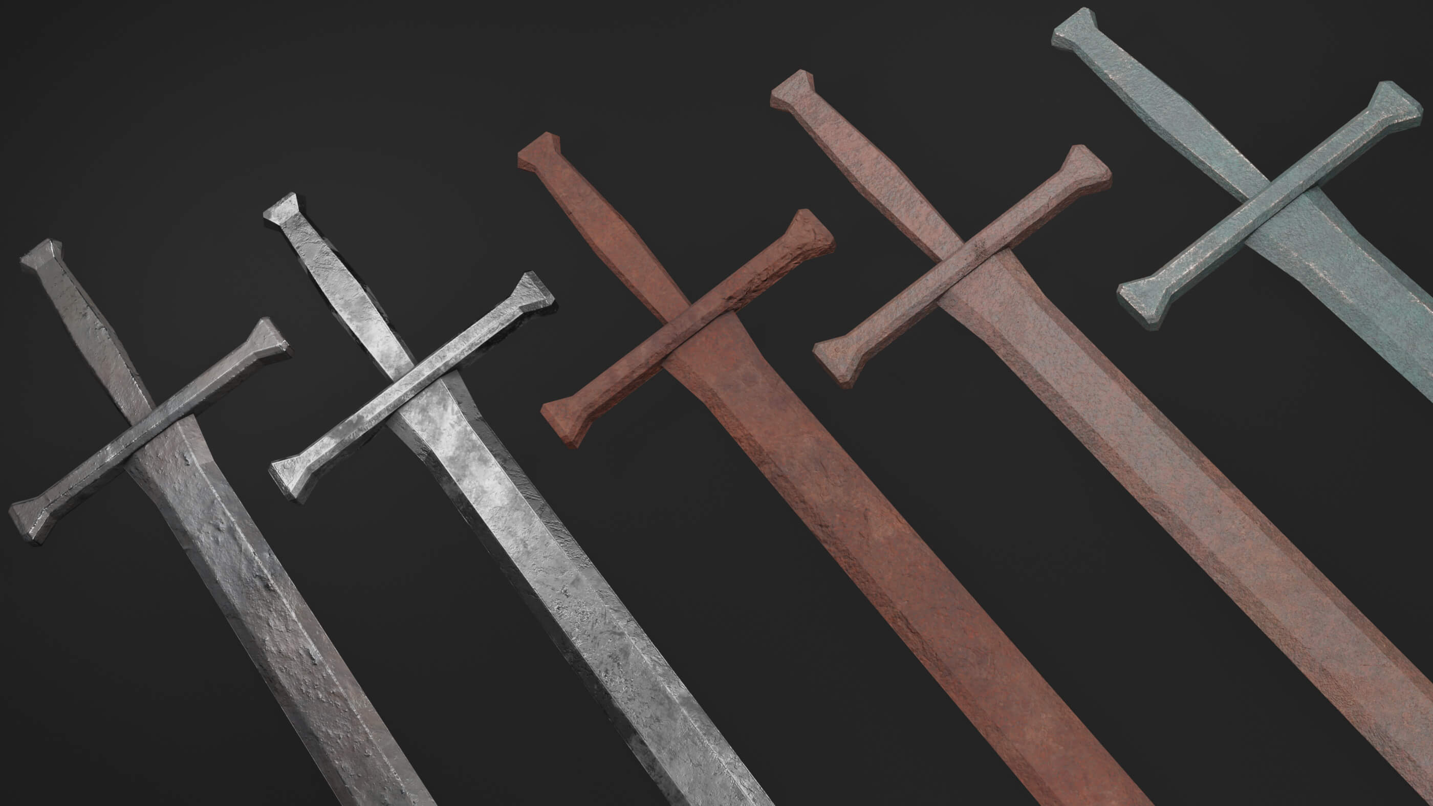 Ruined and Rusty Swords - Free 3D Model by VladyslavVlad
