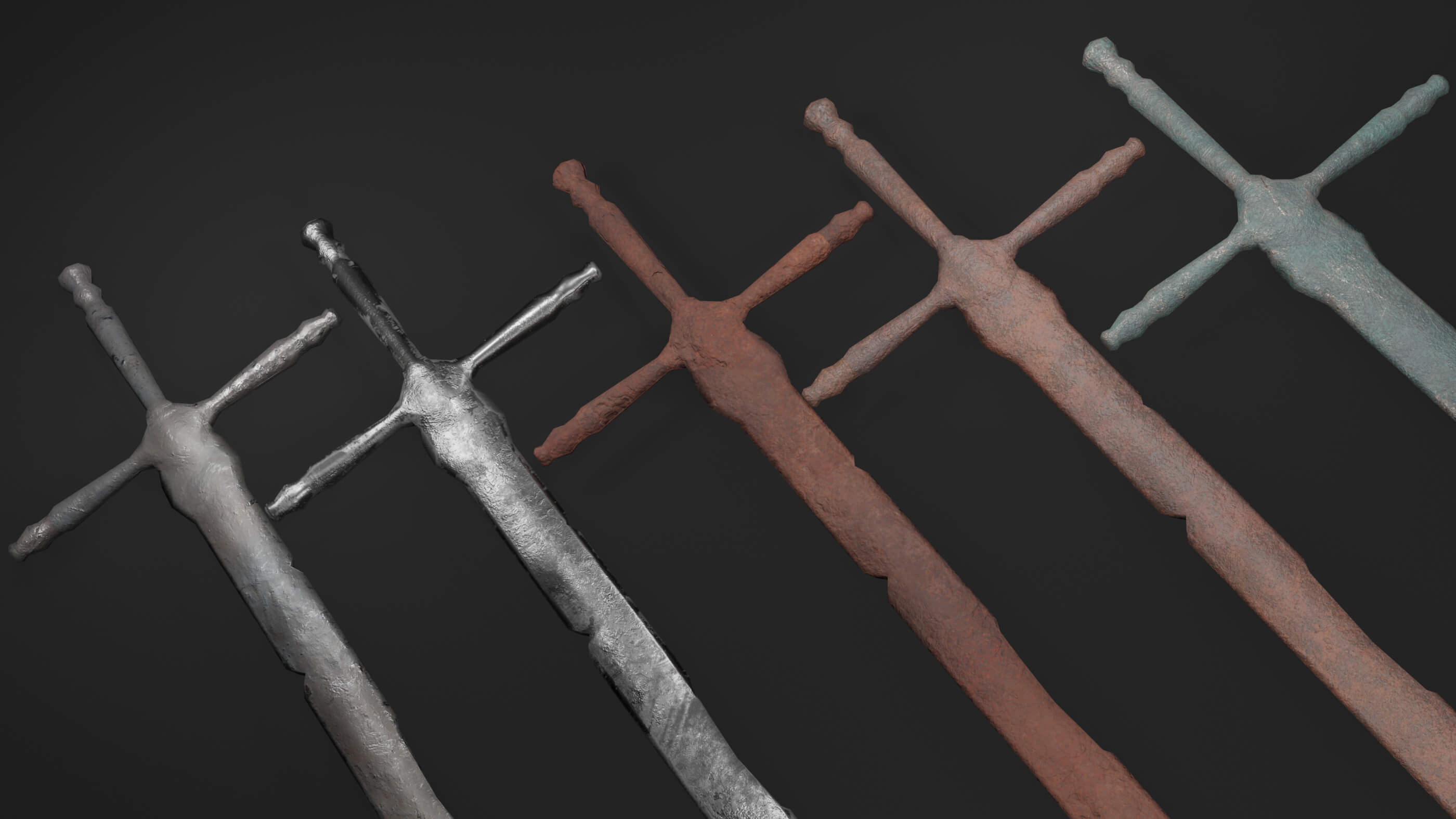 Ruined and Rusty Swords - Free 3D Model by VladyslavVlad