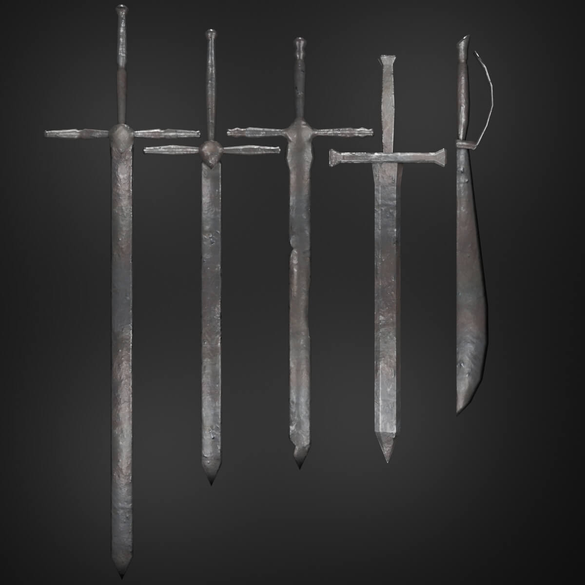 Ruined and Rusty Swords - Free 3D Model by VladyslavVlad