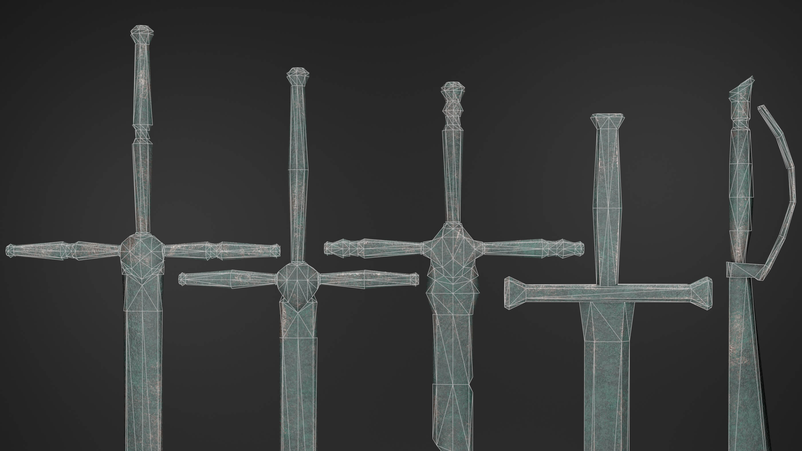 Ruined and Rusty Swords - Free 3D Model by VladyslavVlad
