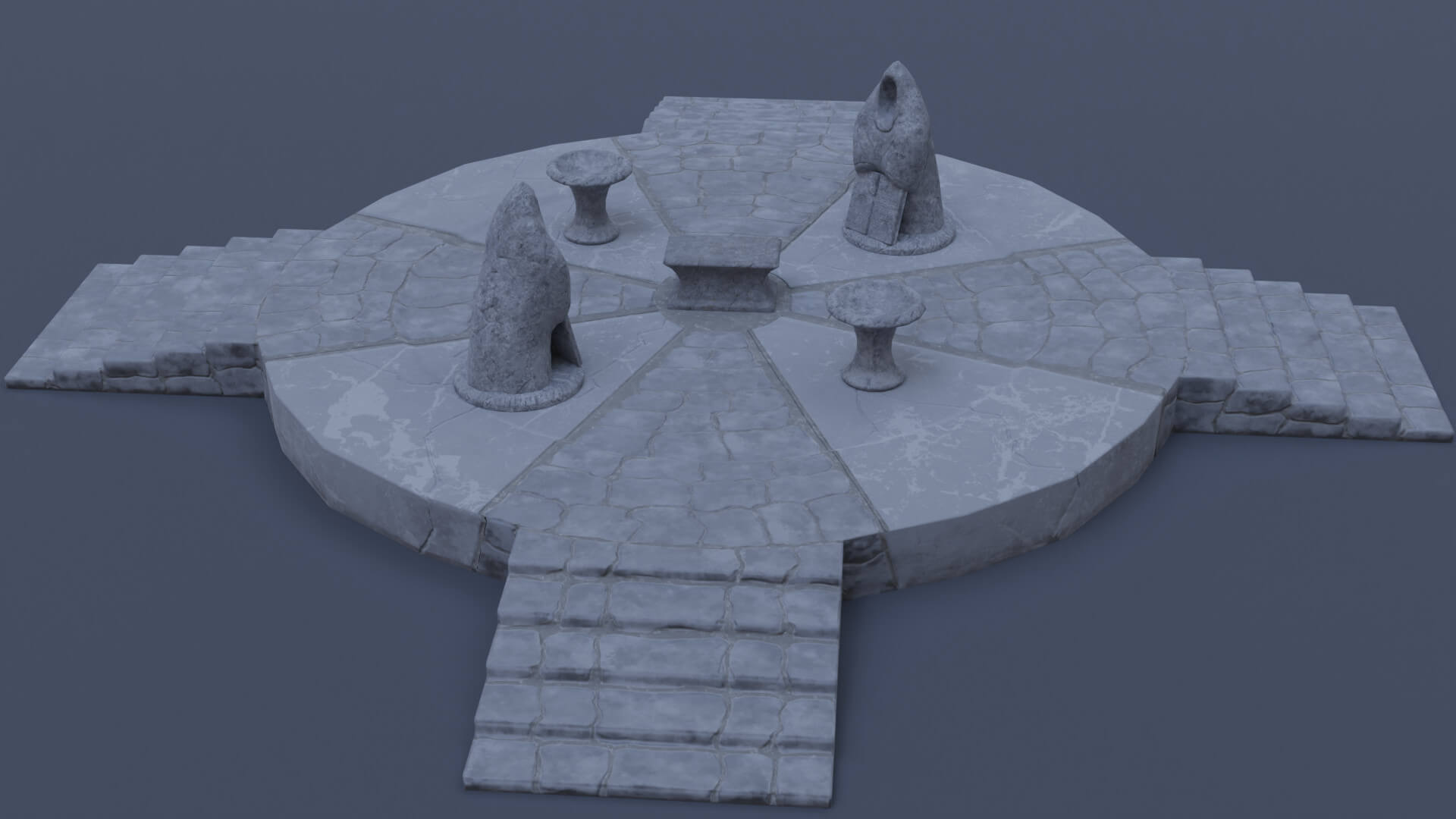Old Stone Altar - 3D Model by VladyslavVlad