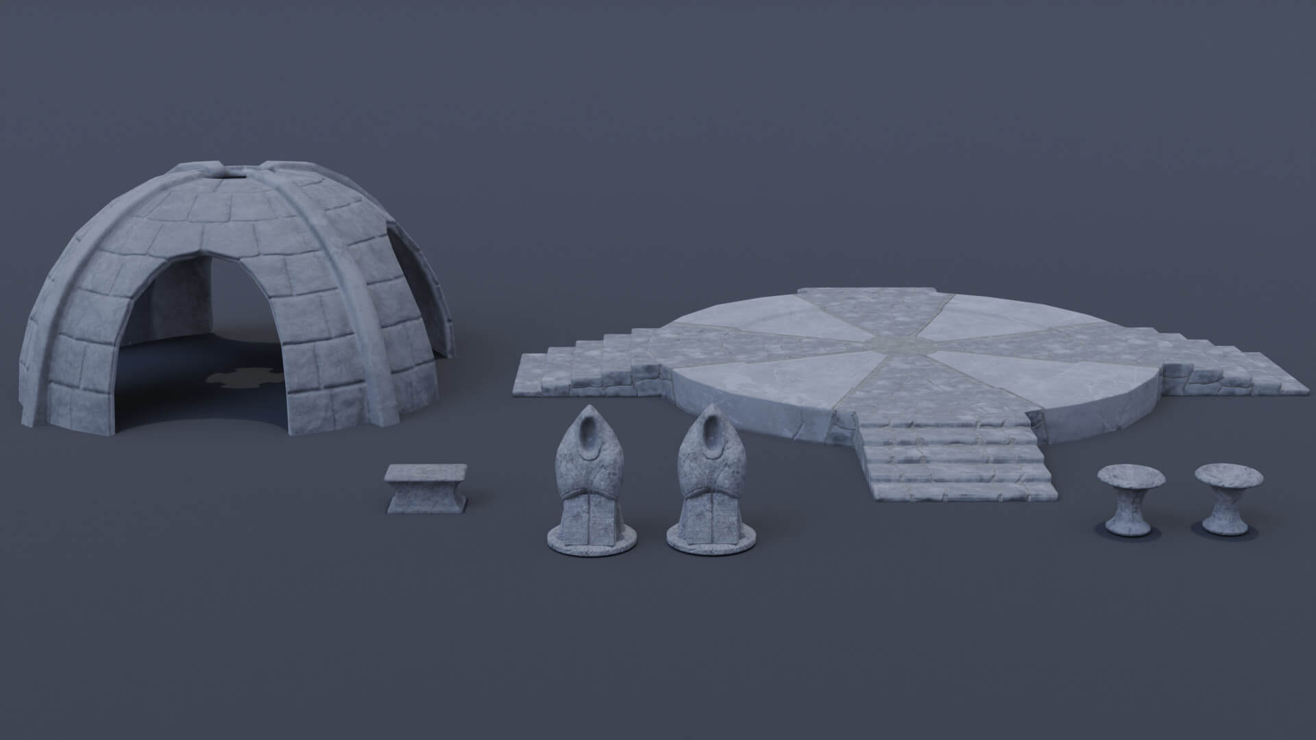 Old Stone Altar - 3D Model by VladyslavVlad