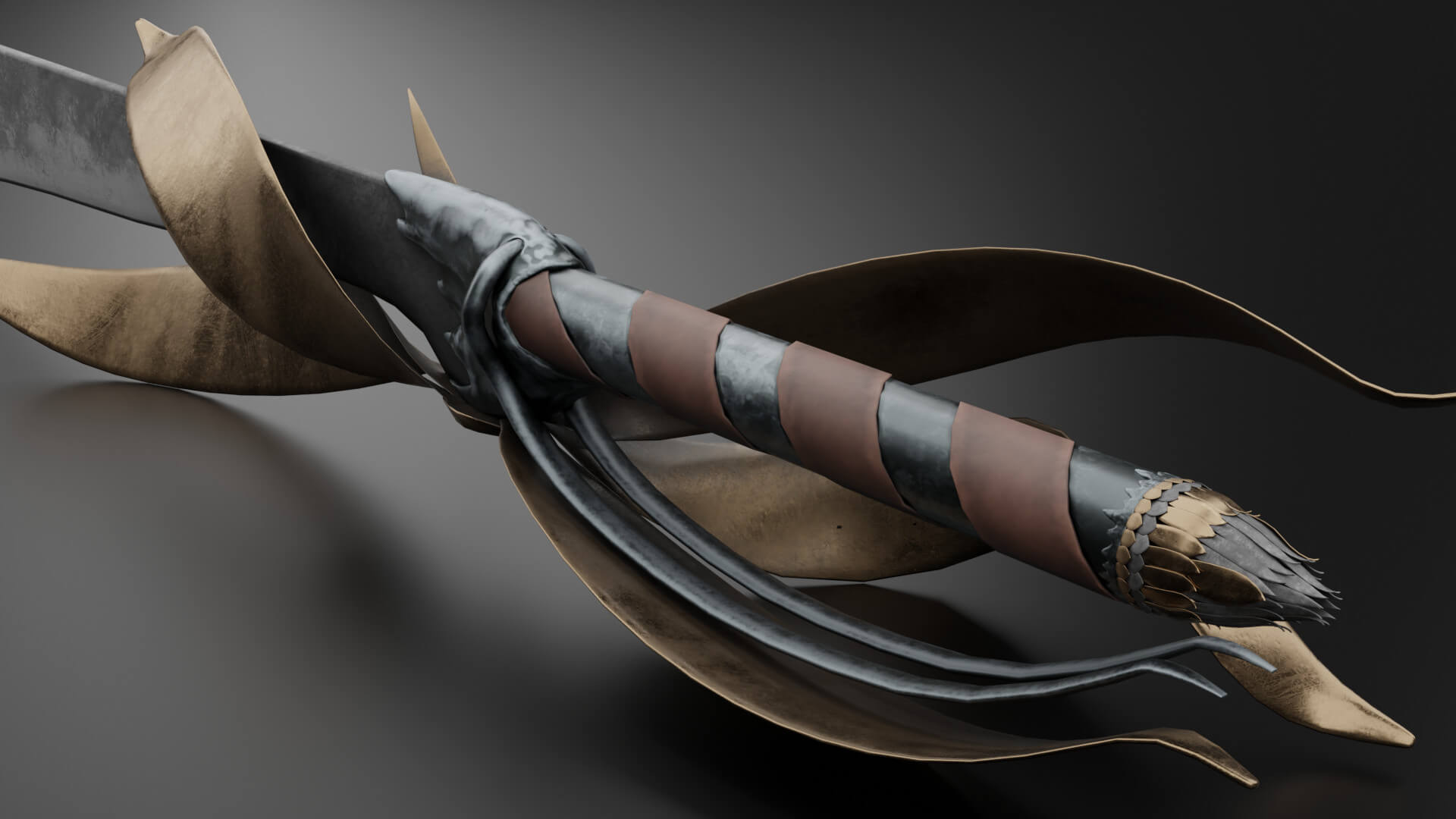 Sword Metal and Bronze - 3D Model by VladyslavVlad