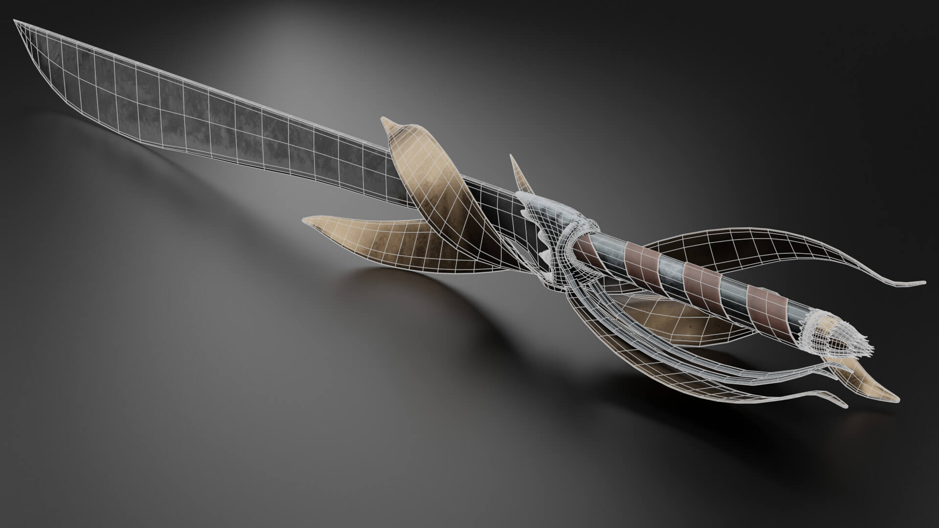 Sword Metal and Bronze - 3D Model by VladyslavVlad