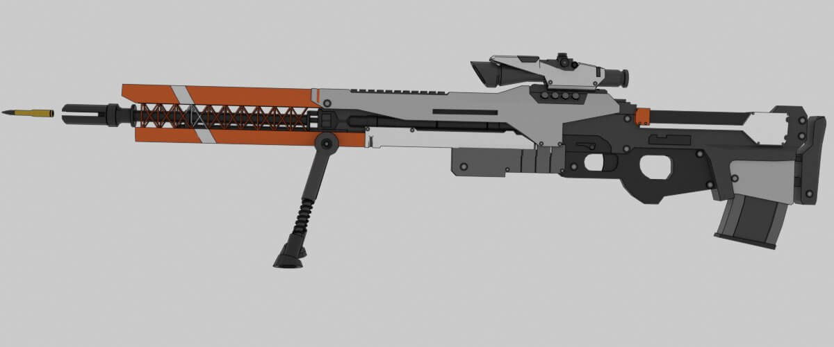 Sniper Rifle - 3D Model by vladzik_made