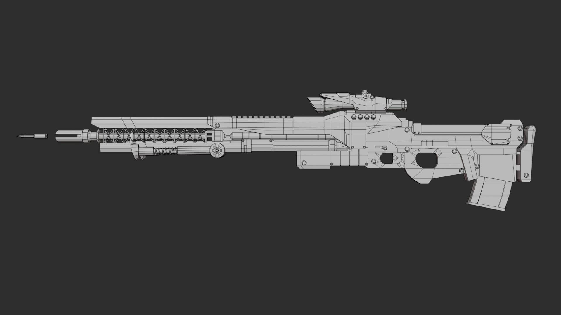 Sniper Rifle - 3D Model by vladzik_made