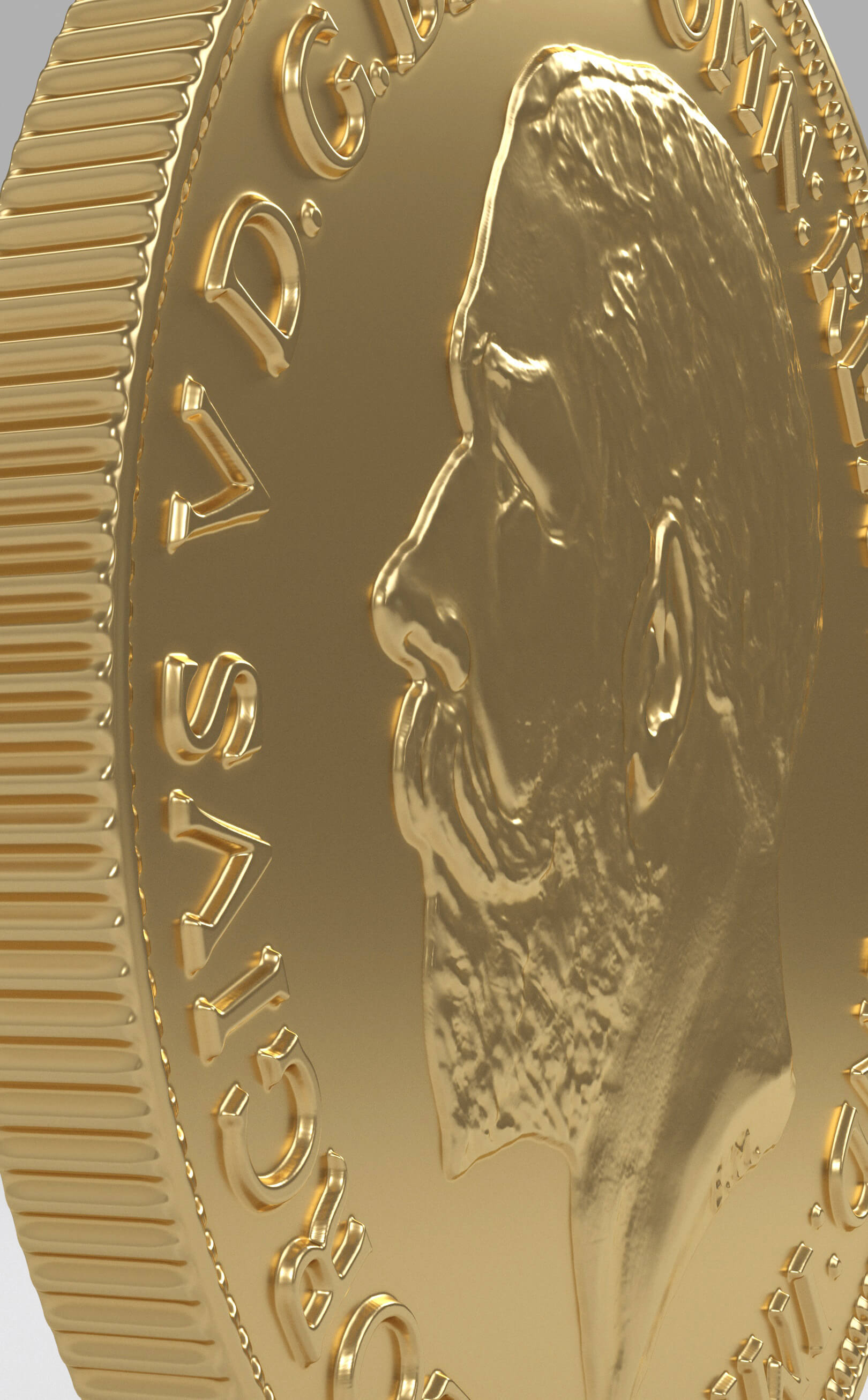 Gold Sovereign Coin George 1911 - 3D Model by Vortiko