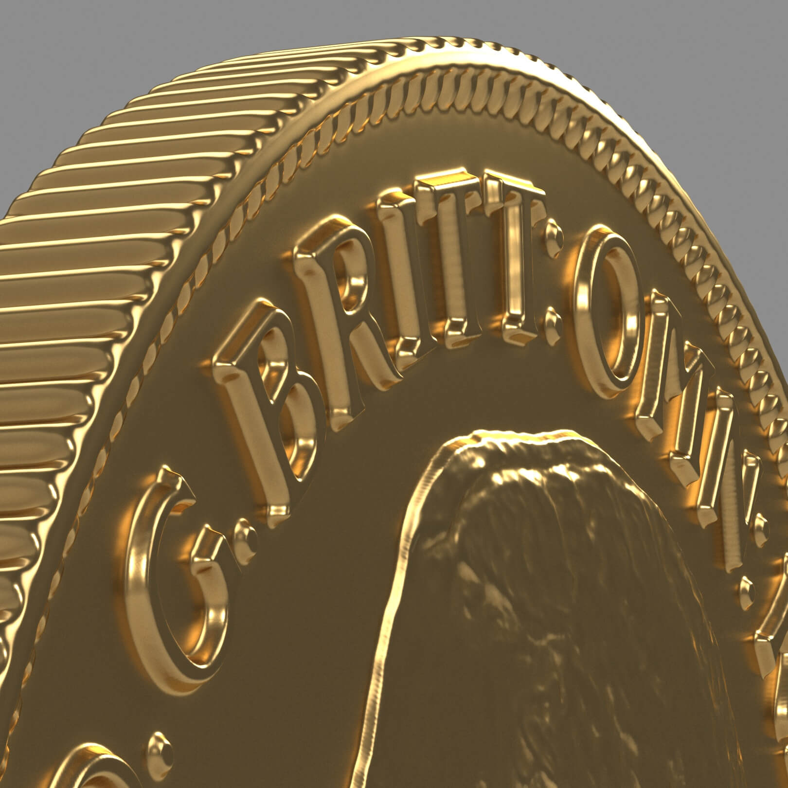 Gold Sovereign Coin George 1911 - 3D Model by Vortiko