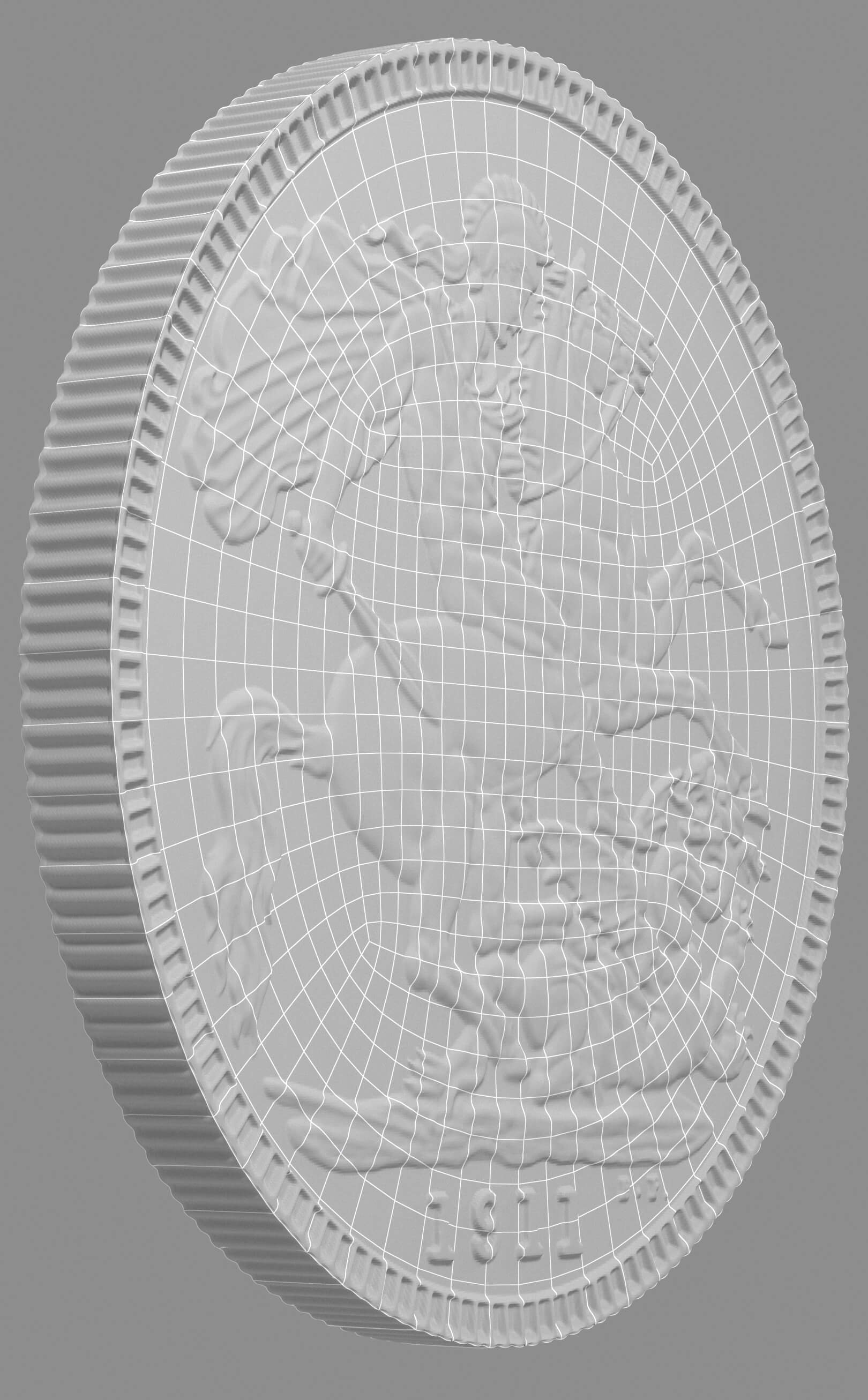 Gold Sovereign Coin George 1911 - 3D Model by Vortiko