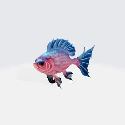 Simple Fish 3 - 3D Model by VoxelForge39