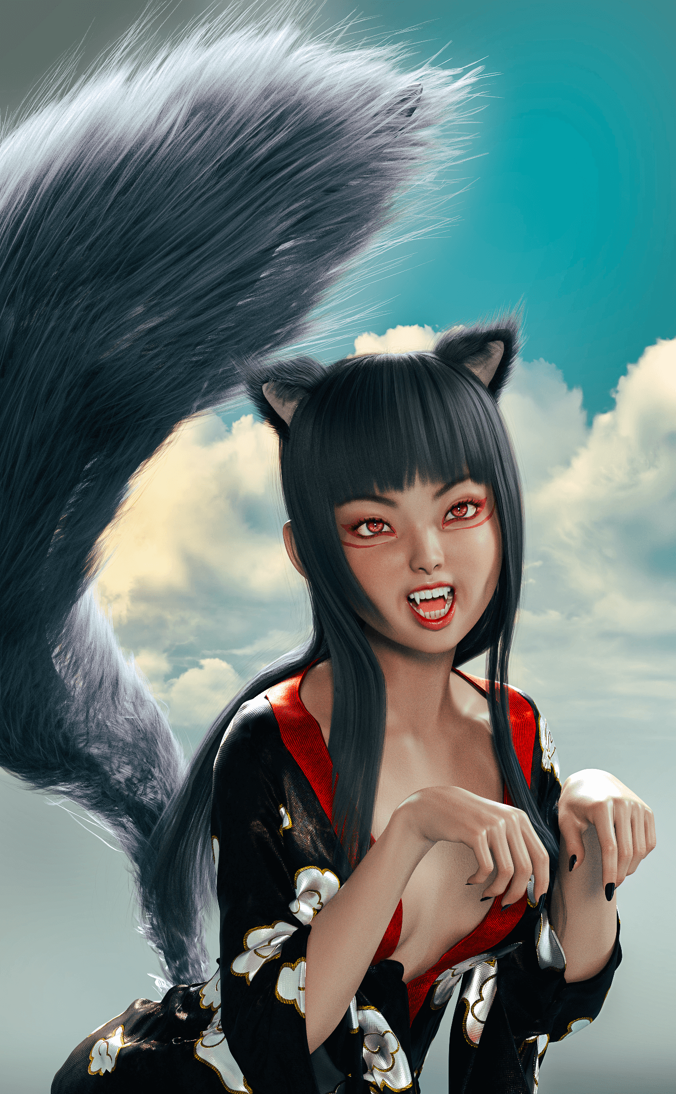 Nogitsune 3D Render | RenderHub Gallery