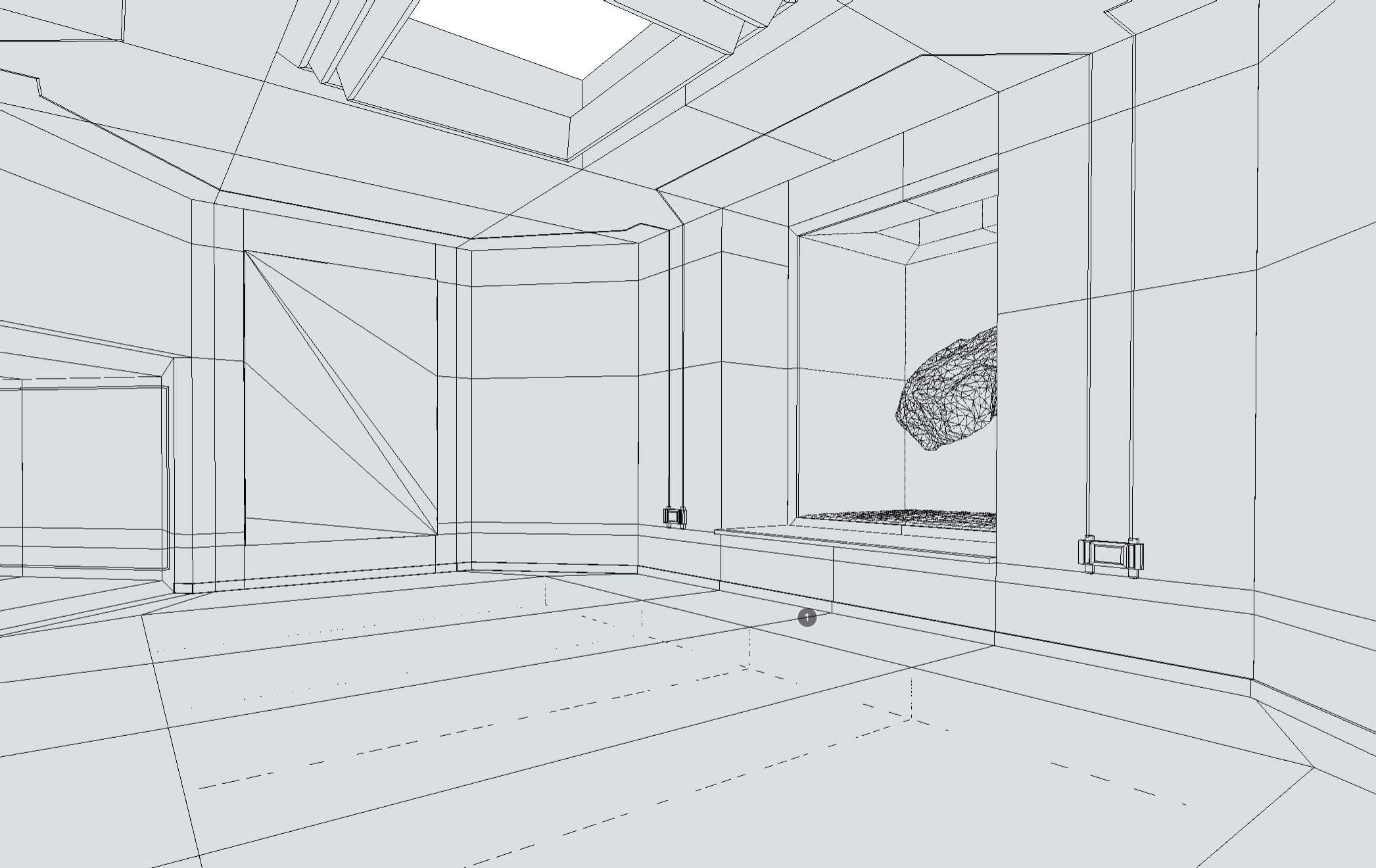 G0001 VR Virtual Reality Art Gallery Sci-Fi Block 3D Model by VRA