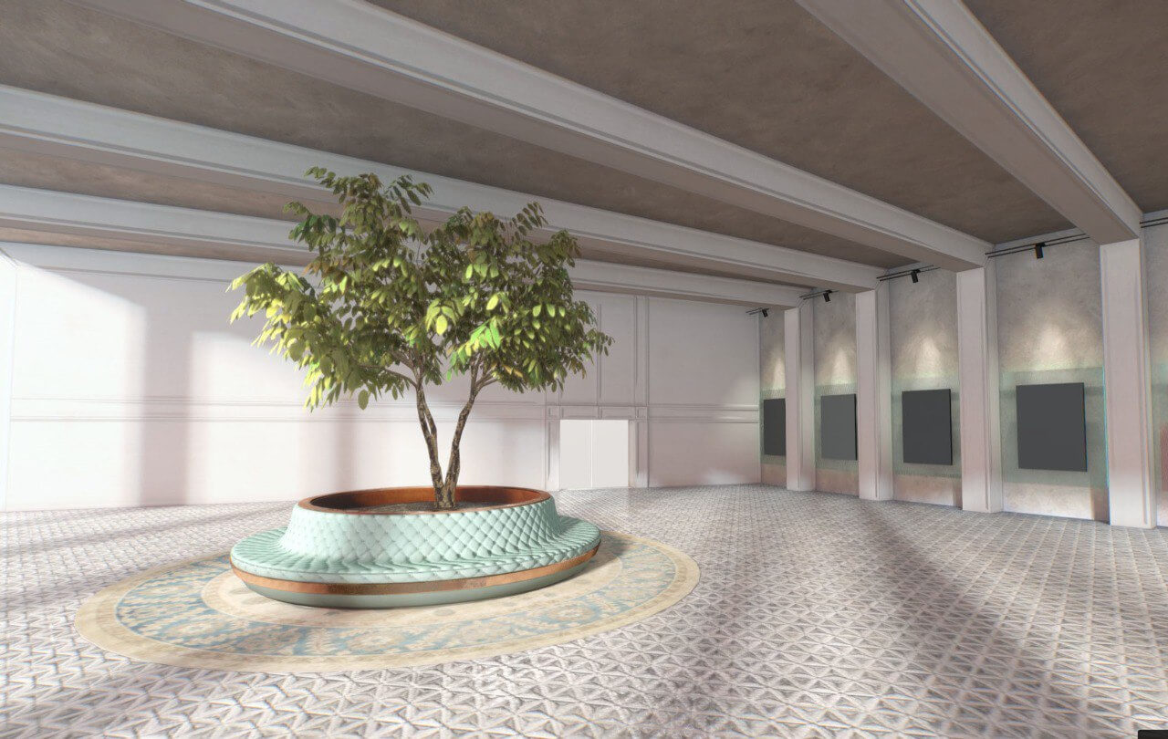 G0002 VR Virtual Reality Art Gallery The Sun - 3D Model by VRA