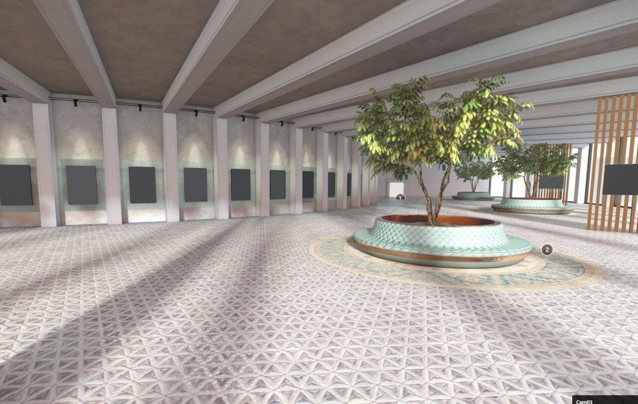 G0002 VR Virtual Reality Art Gallery The Sun - 3D Model by VRA