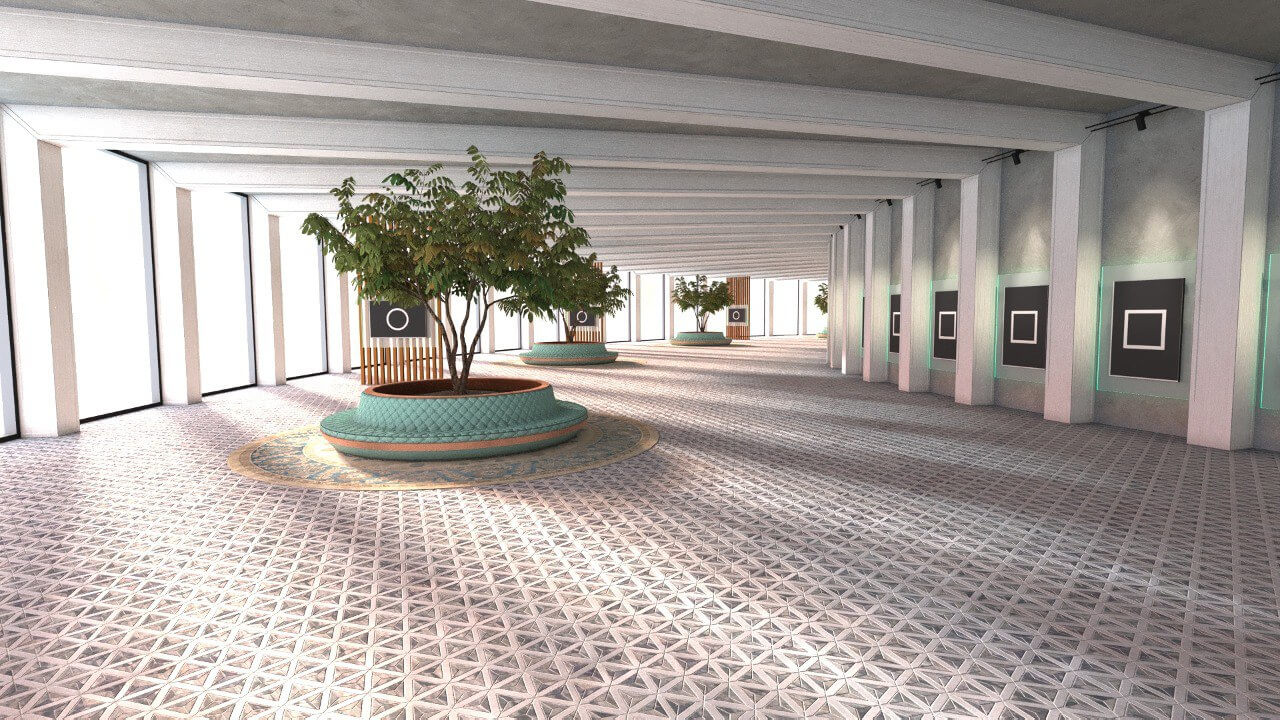 G0002 VR Virtual Reality Art Gallery The Sun - 3D Model by VRA