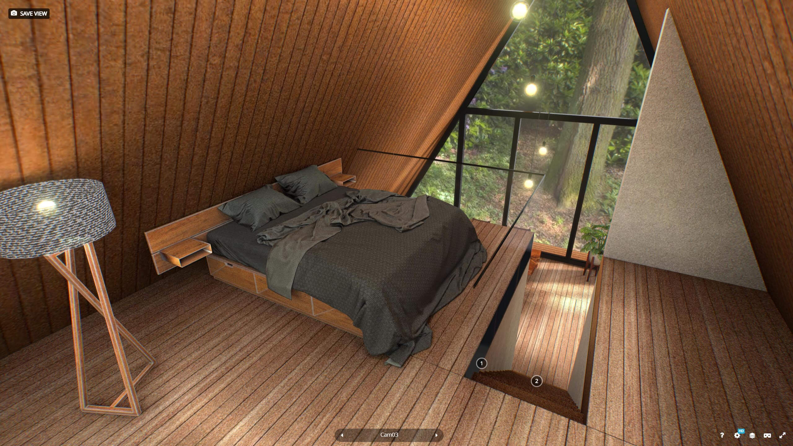 G0003 VR Virtual Reality Environment Cute Cabin - 3D Model by VRA