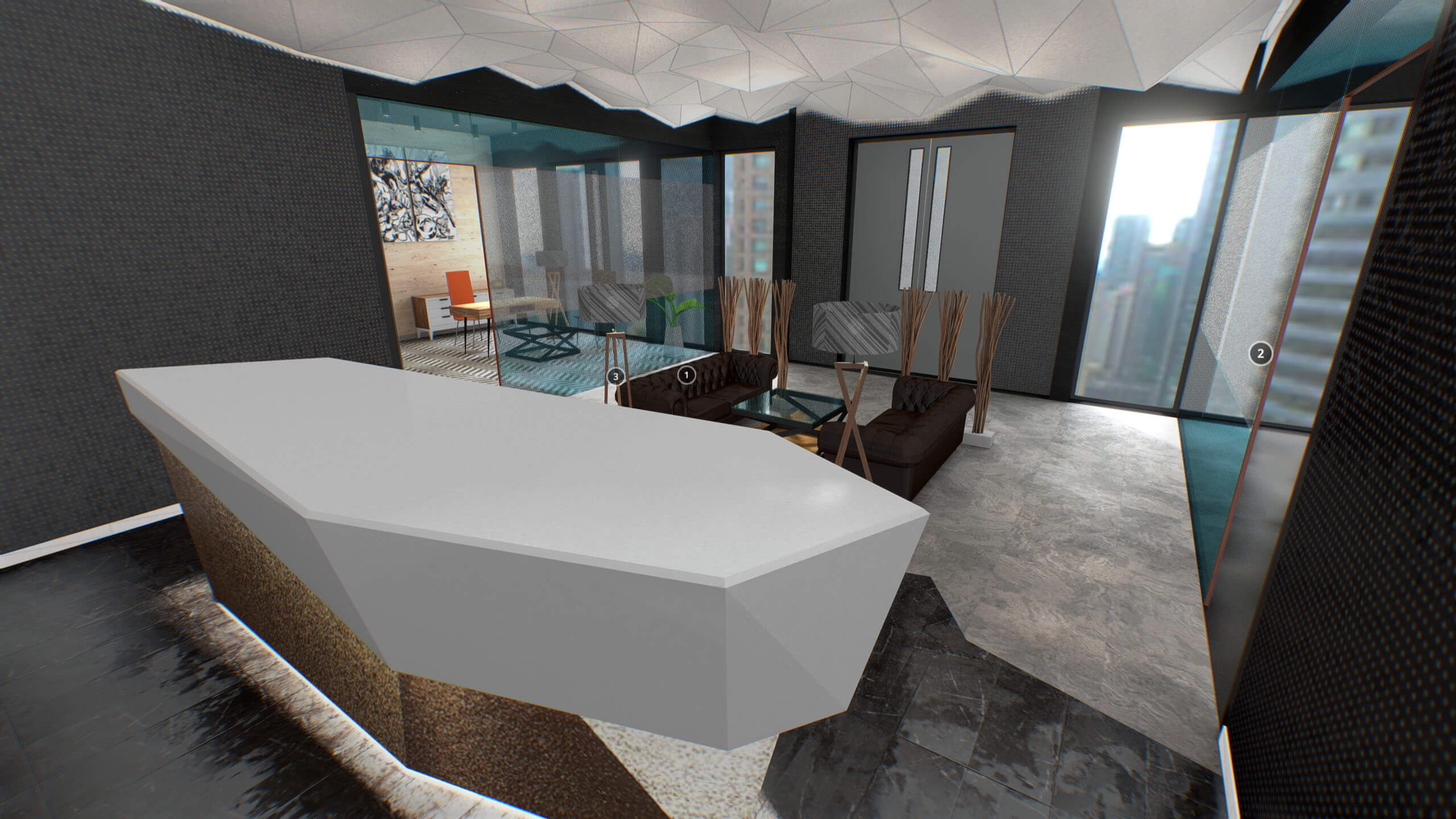 G0017 VR Virtual Reality Environment Office - 3D Model by VRA