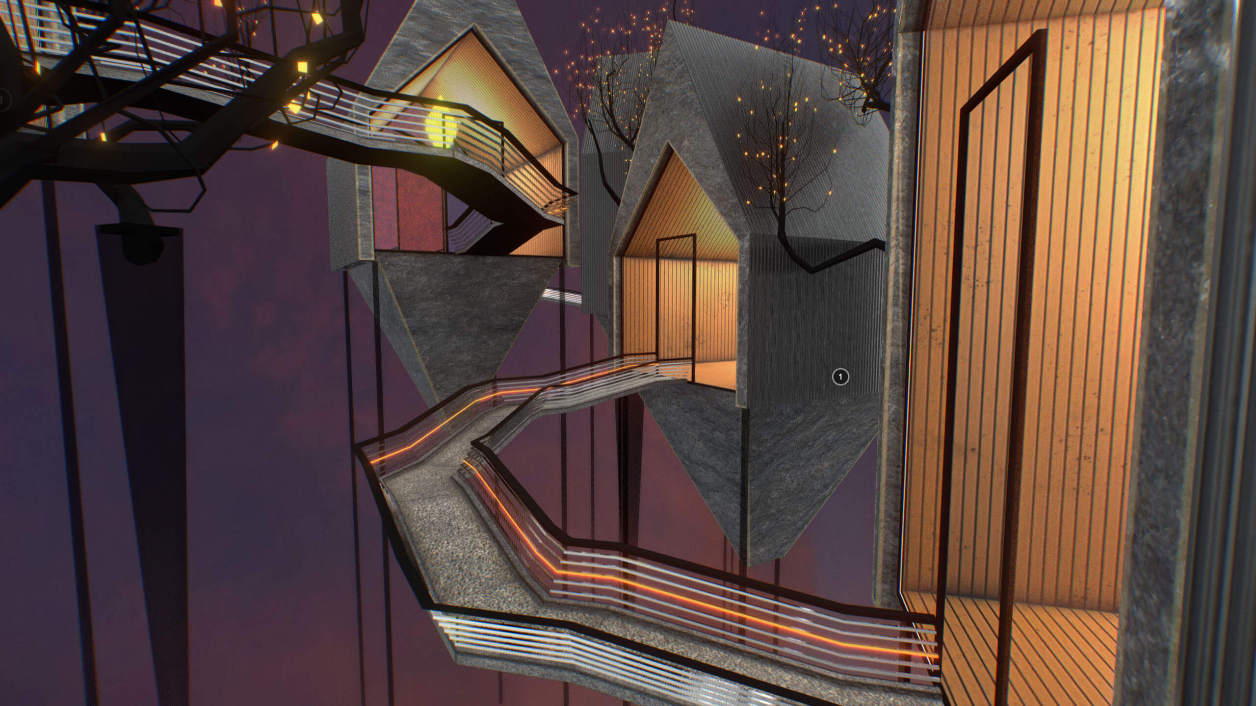 G0020 VR Virtual Reality Space Mysterious Lights - 3D Model by VRA