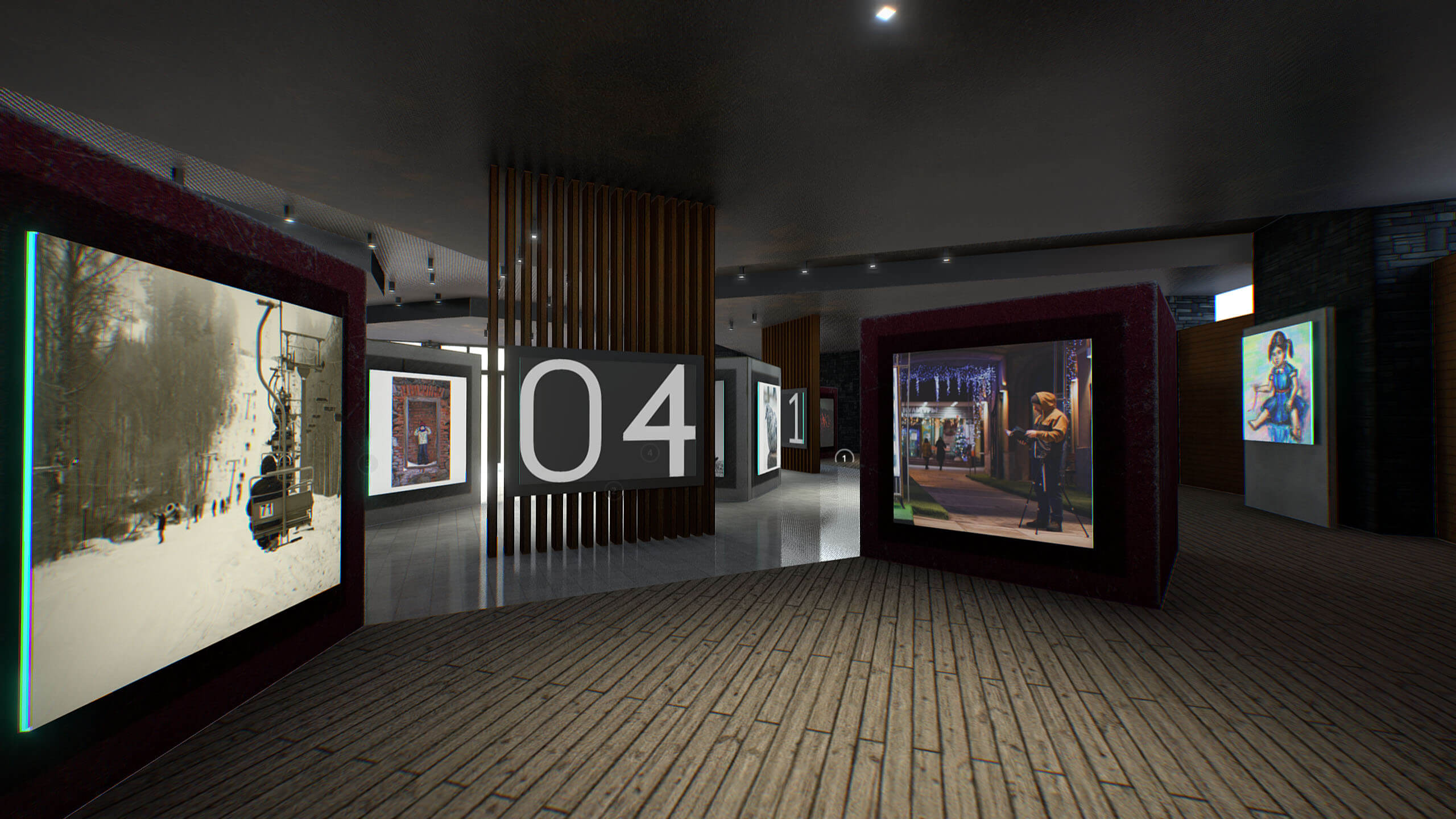 G0022 VR Virtual Reality Art Gallery Cubes - 3D Model by VRA