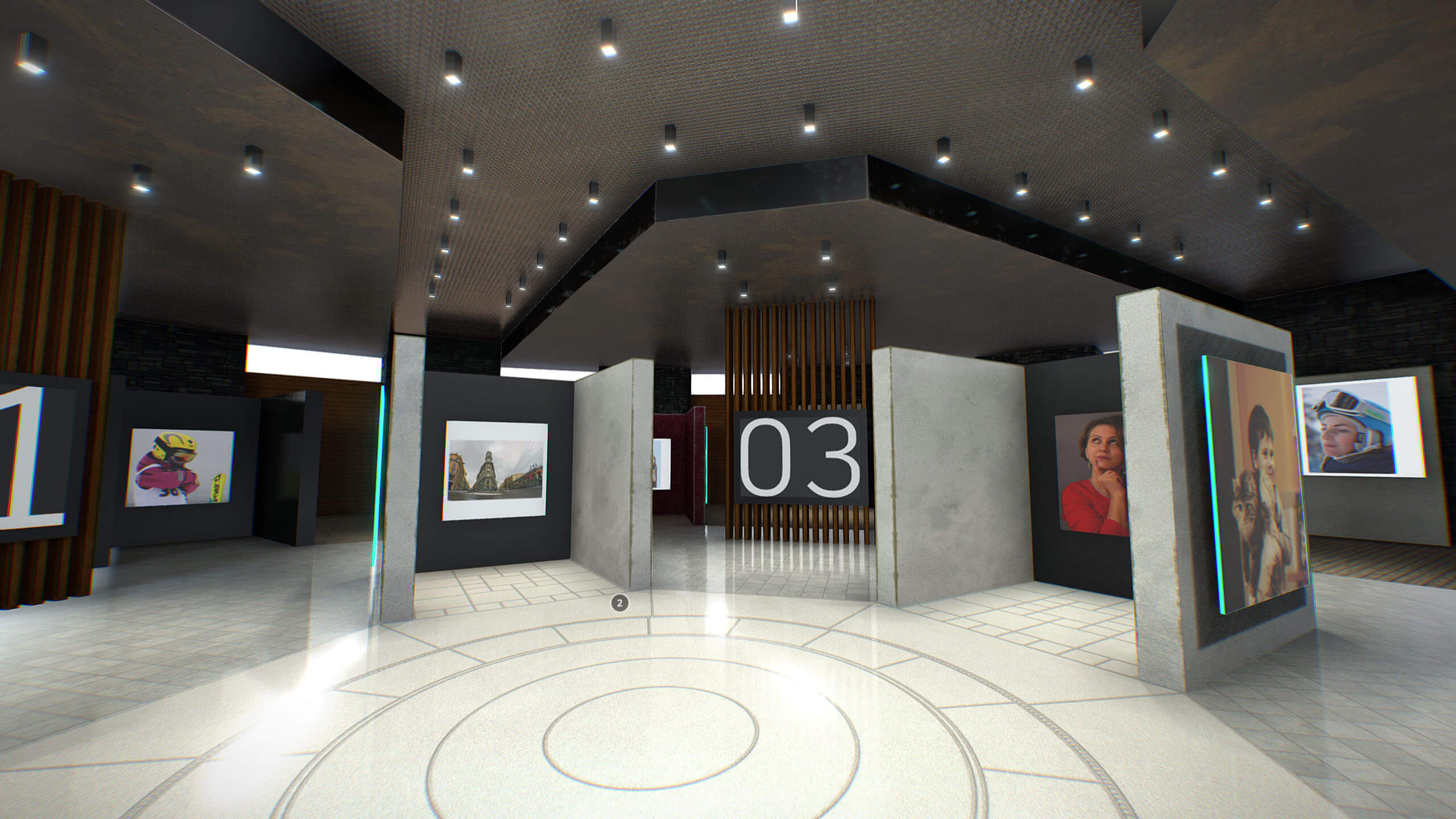 G0022 VR Virtual Reality Art Gallery Cubes - 3D Model by VRA