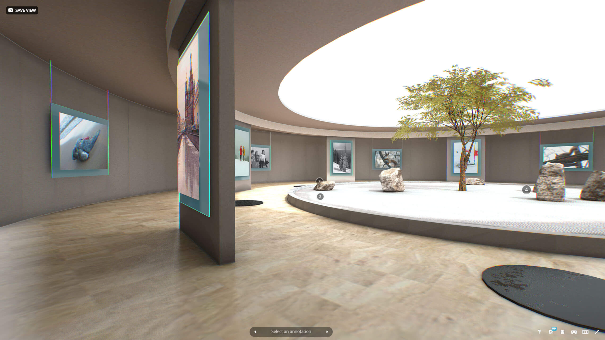 G0025 VR Virtual Reality Gallery Rock Garden - 3D Model by VRA