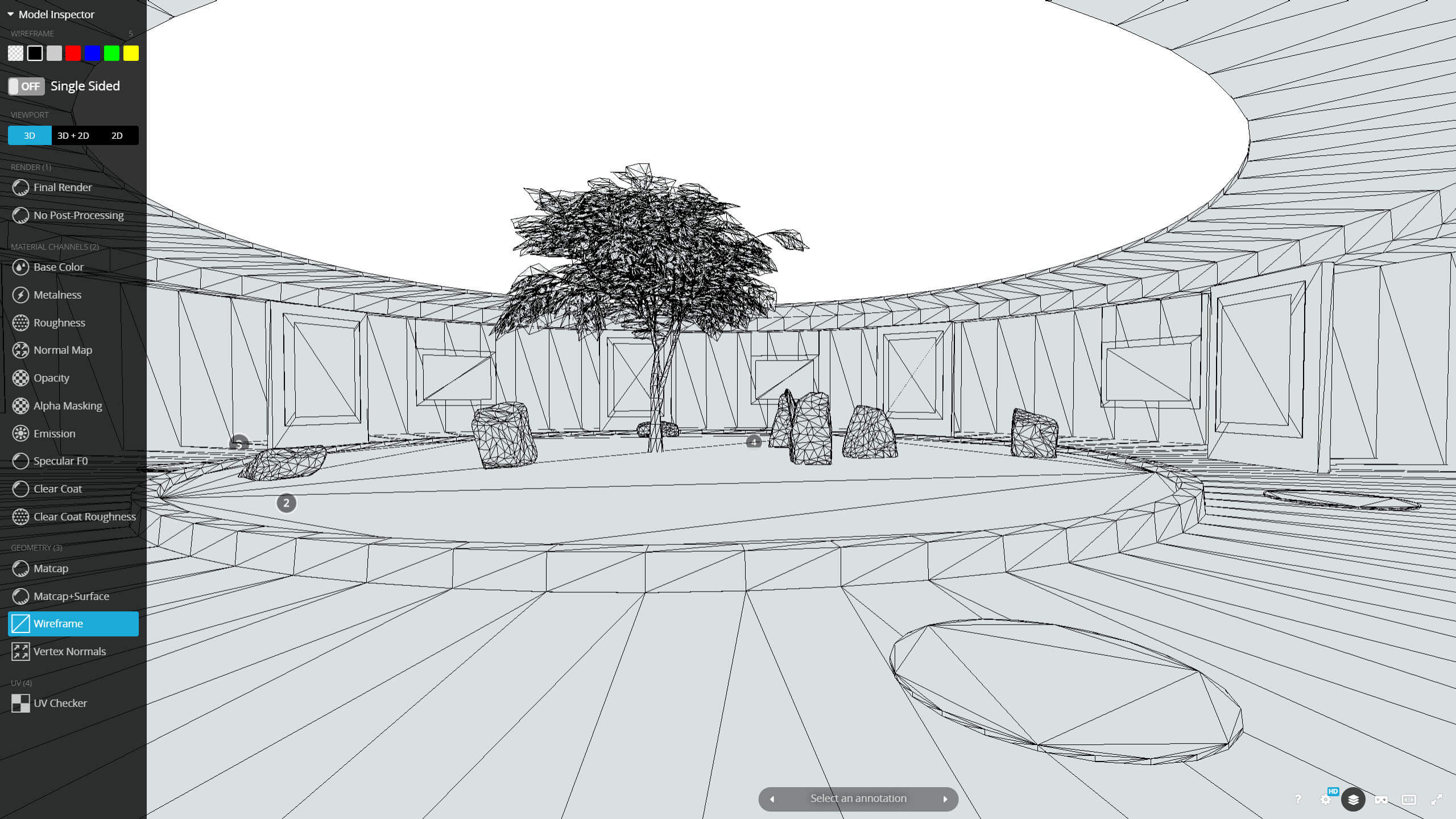 G0025 VR Virtual Reality Gallery Rock Garden - 3D Model by VRA