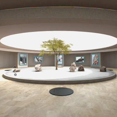 G0025 VR Virtual Reality Gallery Rock Garden - 3D Model by VRA