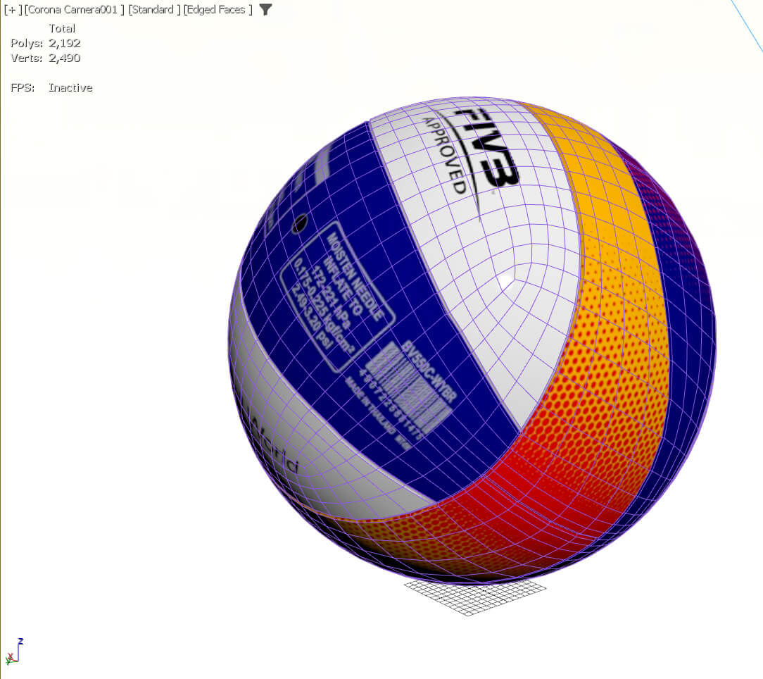 M0002 Beach Volleyball Mikasa 550C Ball - 3D Model by VRA