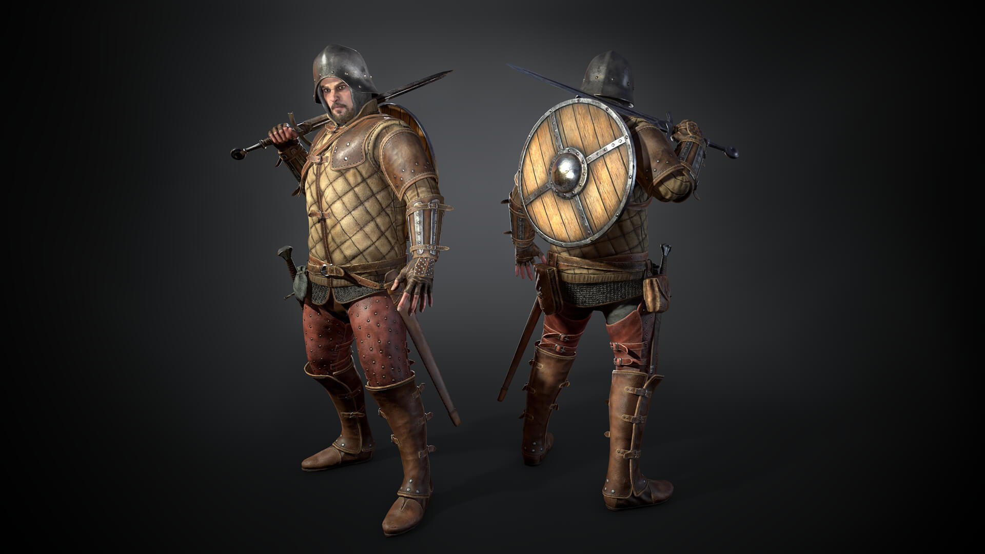 Medieval Soldier - 3D Model by vrimen