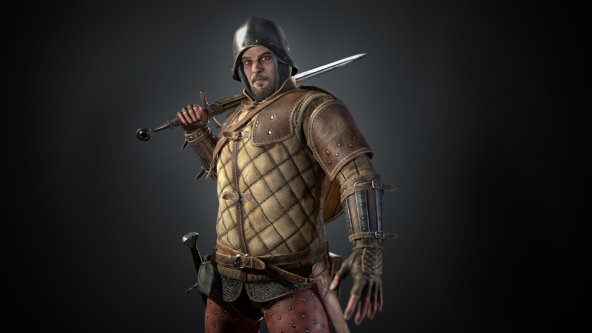 Medieval Soldier - 3D Model by vrimen