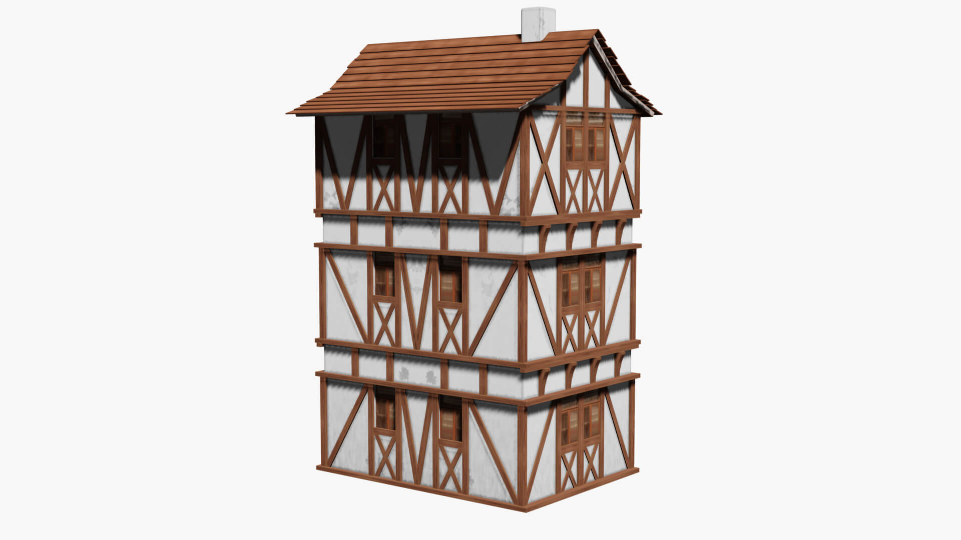 Medieval Houses - 3D Model by VRTOON