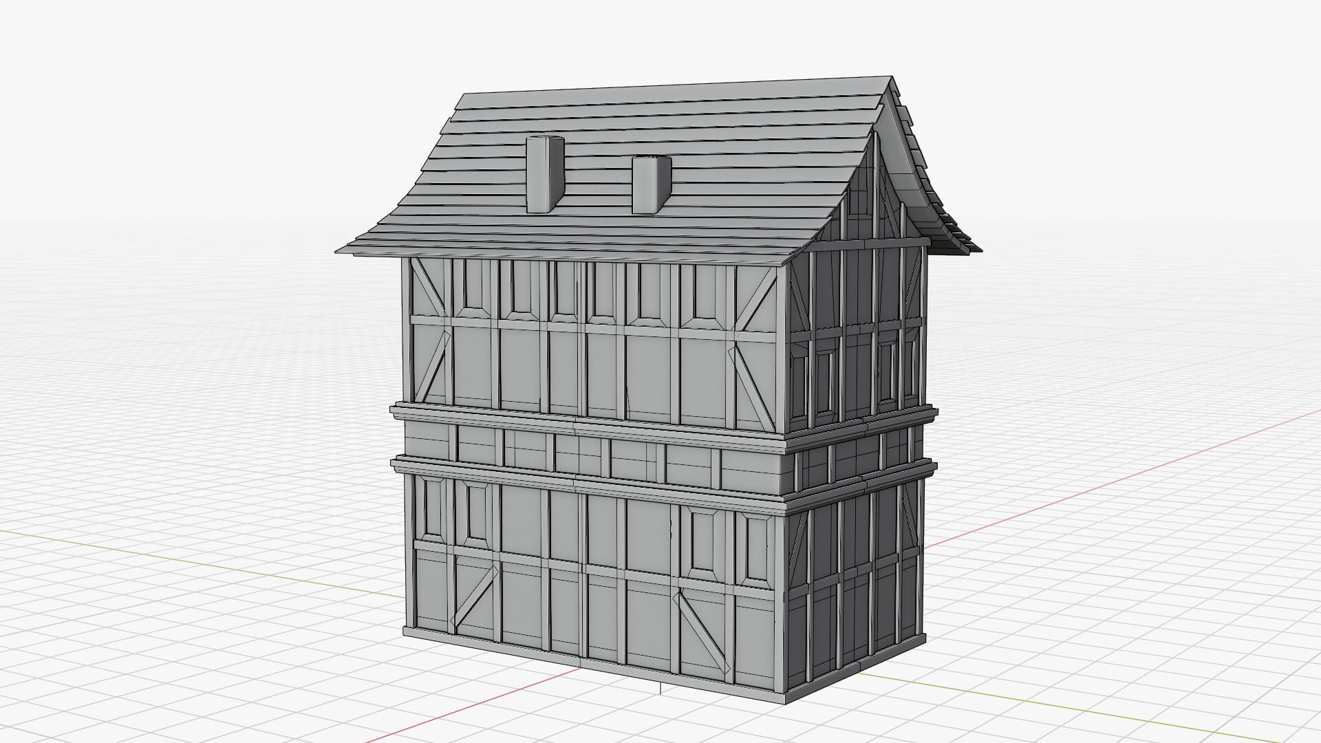 Medieval Houses - 3D Model by VRTOON