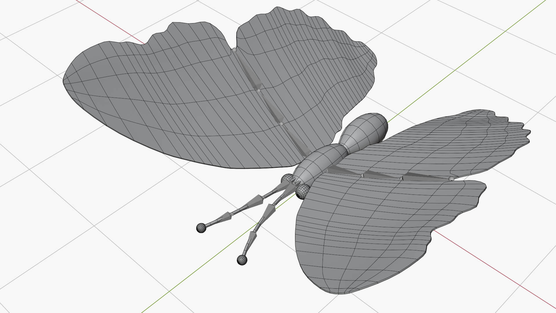 Blue Butterfly - 3D Model by VRTOON