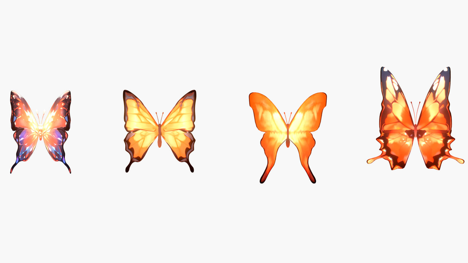 Fantasy Butterfly Anime Style - 3D Model by VRTOON