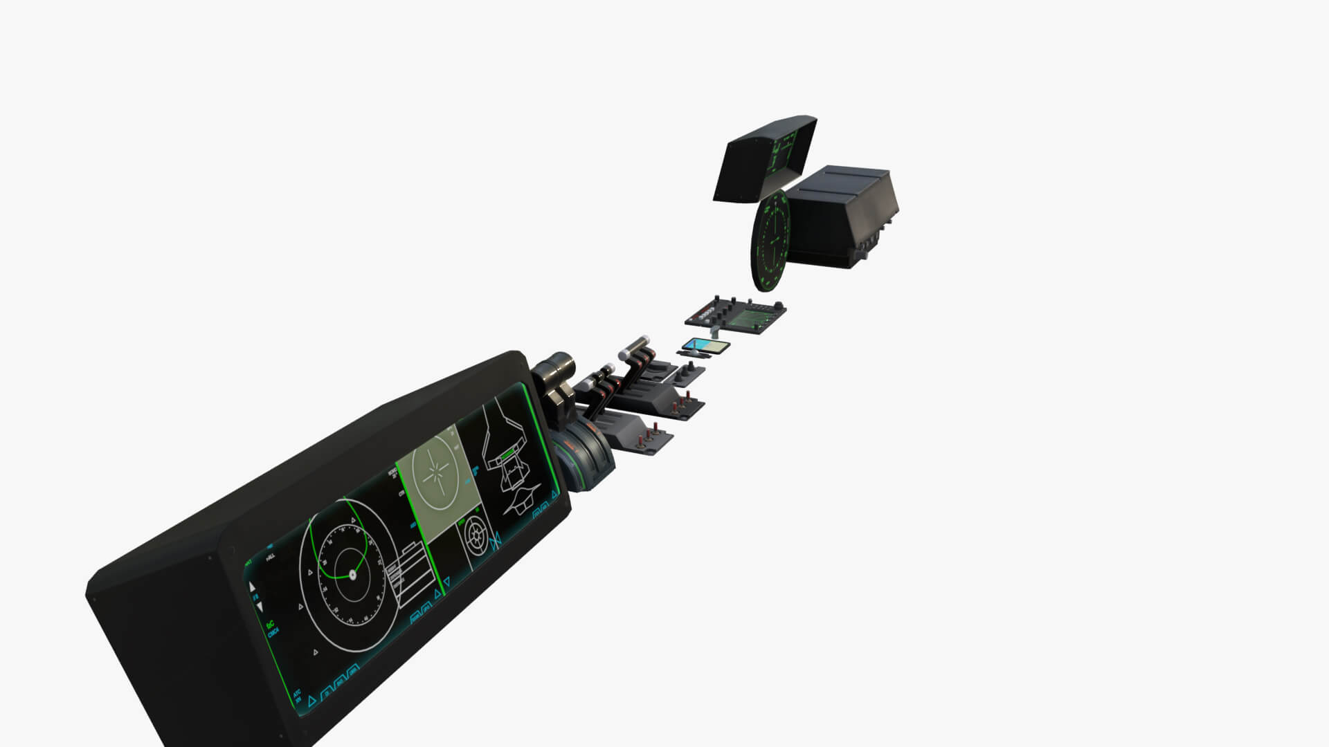 Fighter Jet Cockpit Control Panel - 3D Model by VRTOON